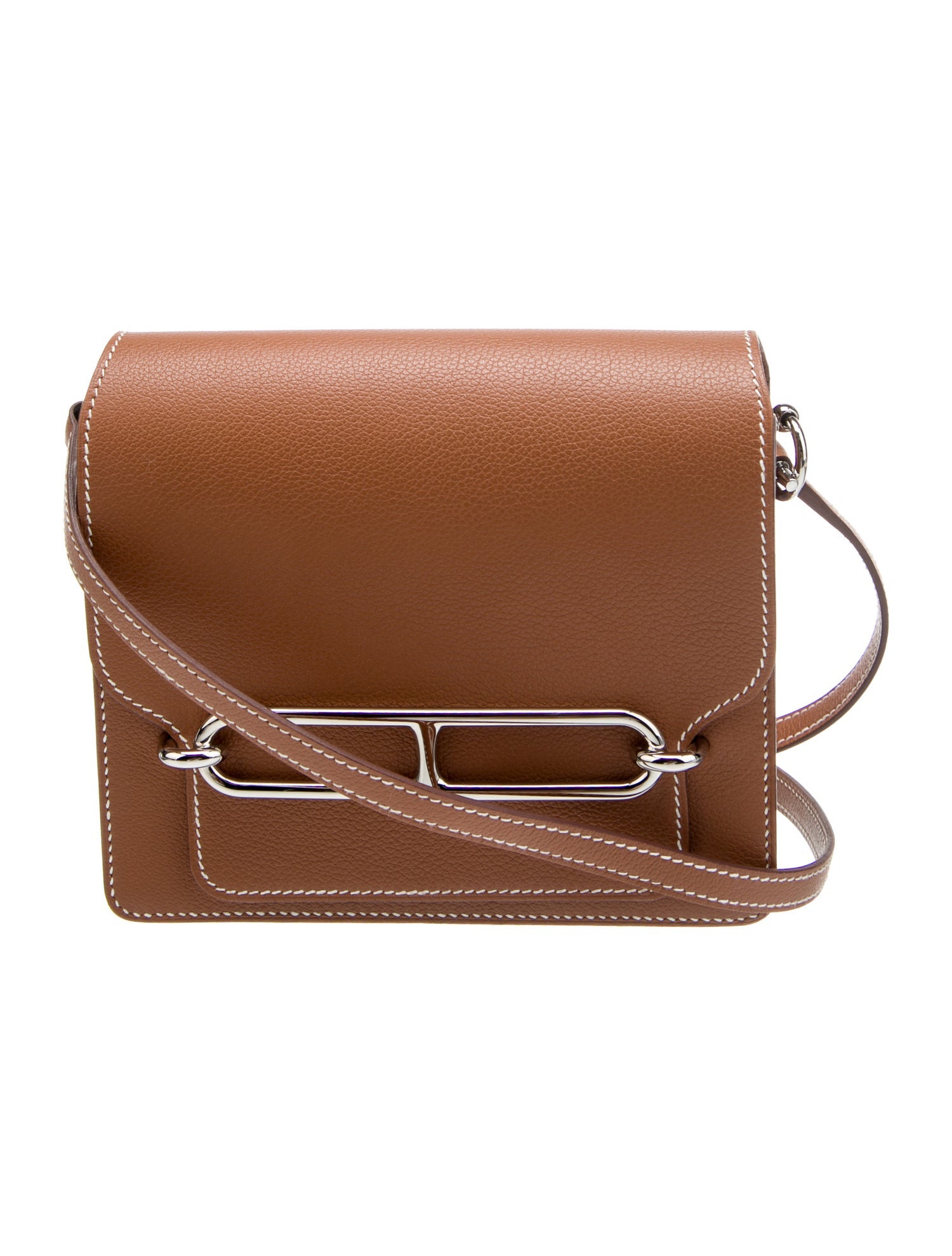 Hermès Evercolor Mini Sac Roulis - Brown Crossbody Bags, Handbags ...