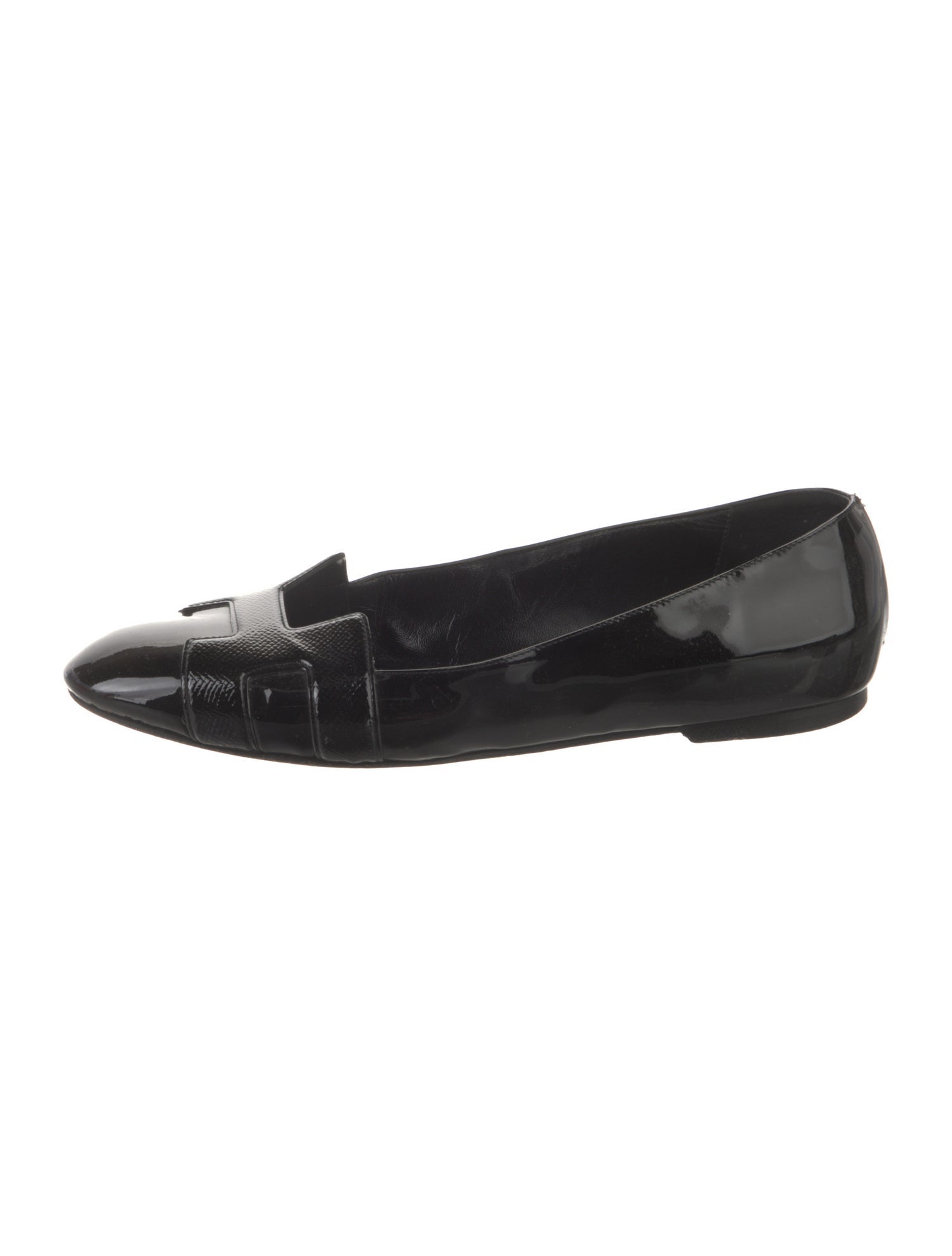 Hermès Patent Leather Flats - Black Flats, Shoes - HER721447 | The RealReal