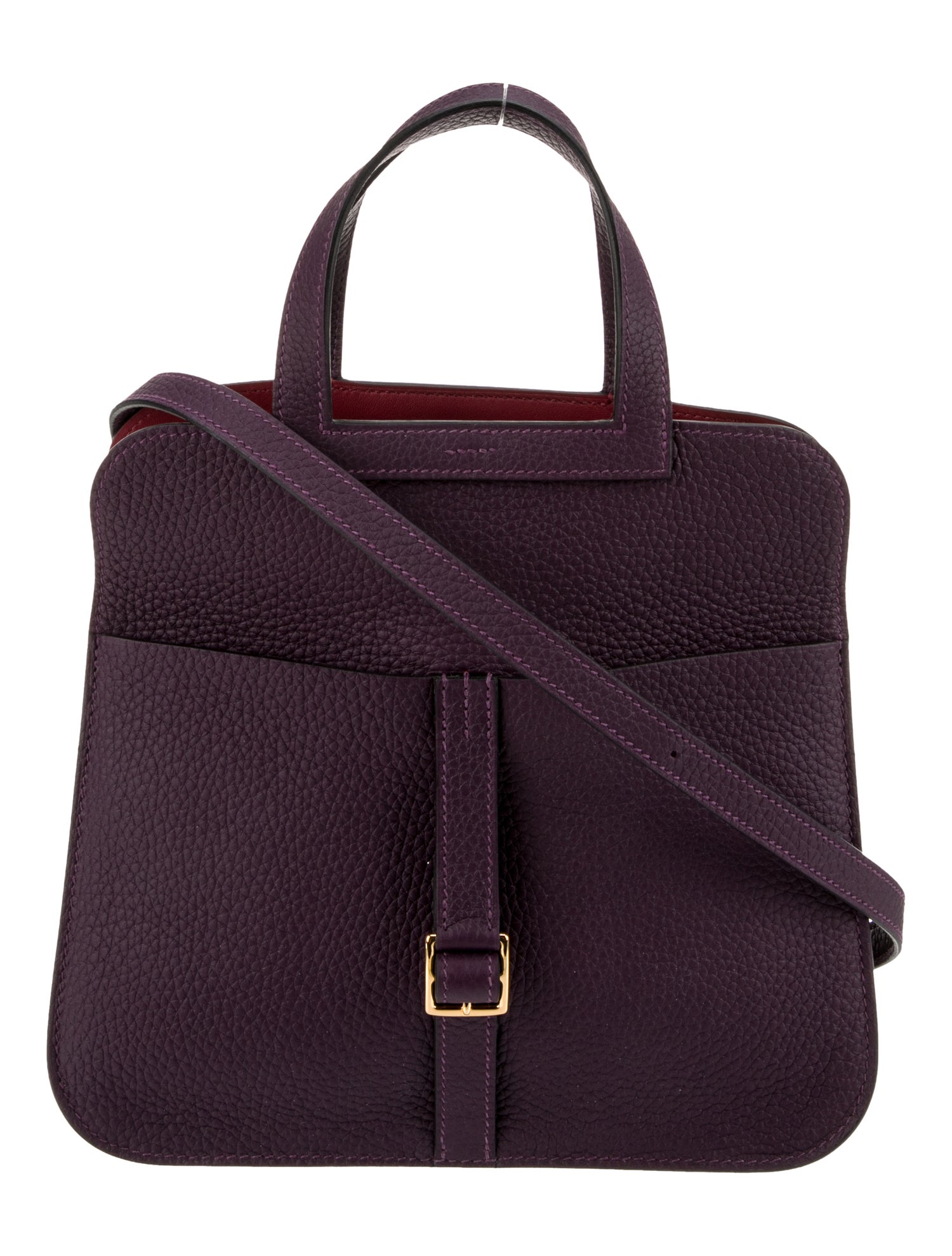 Hermès Clemence Halzan Verso 25 - Purple Shoulder Bags, Handbags ...