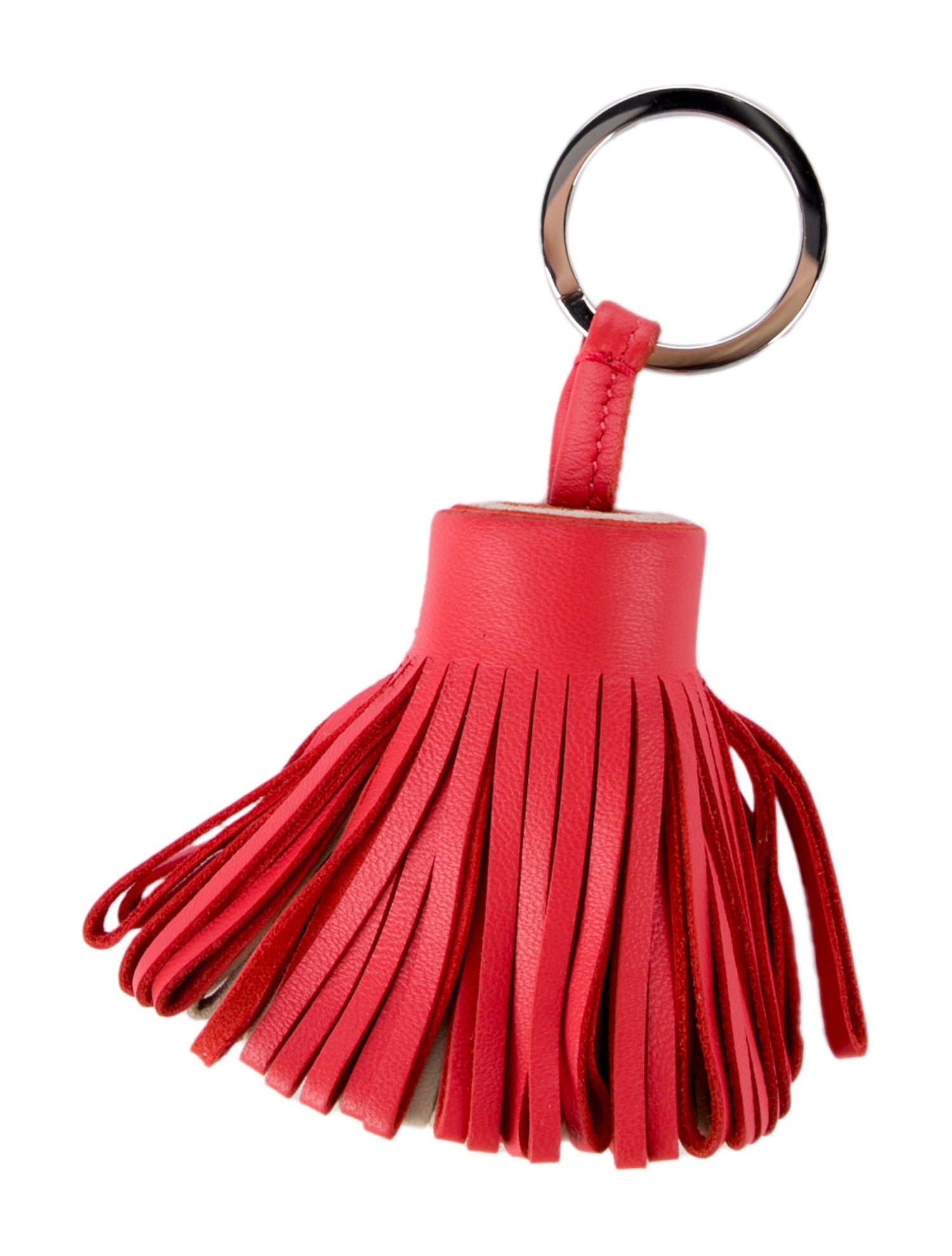 Hermès Carmen Leather Tassel Keychain - Red Keychains, Accessories ...