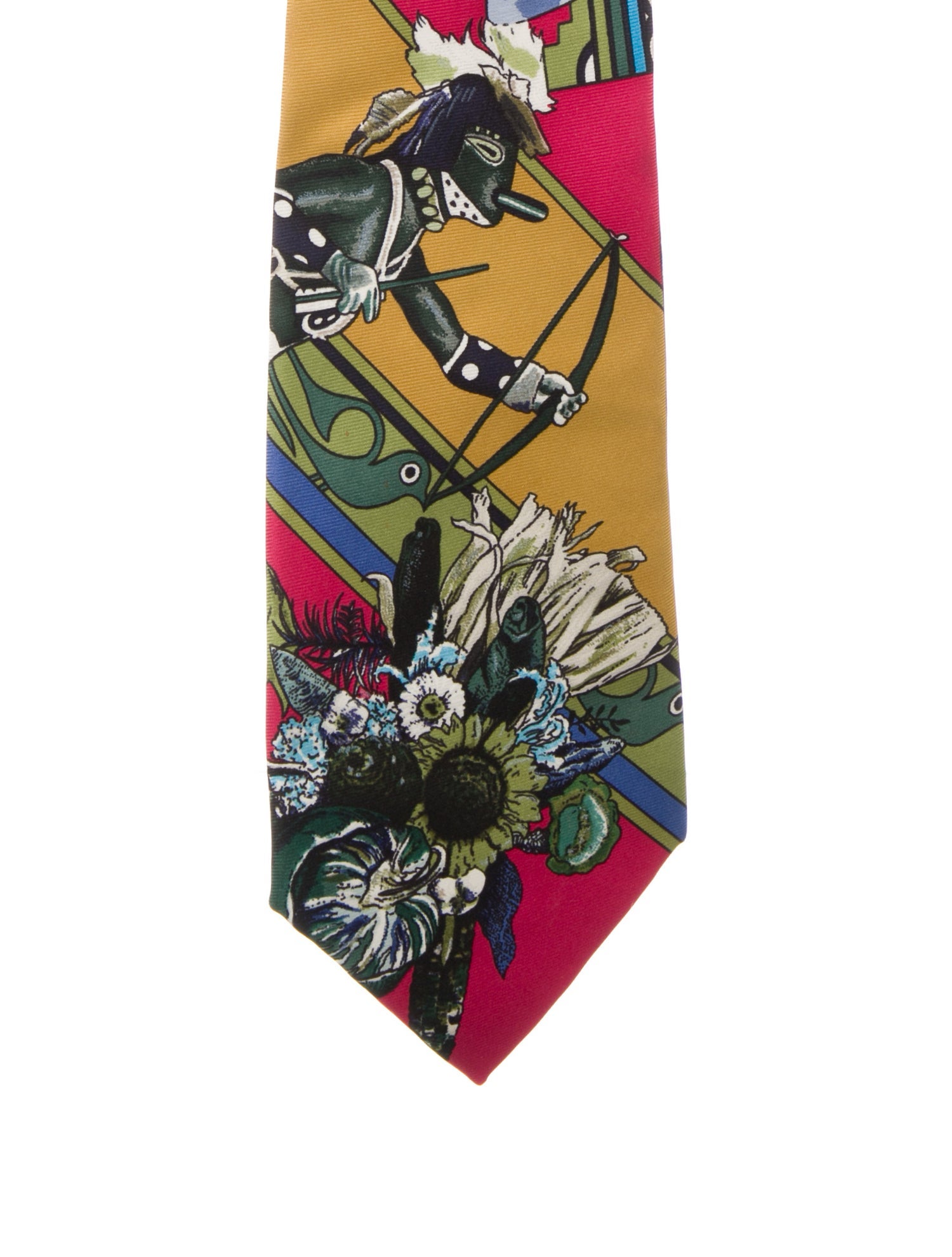 Hermès Pattern Print Silk Tie - Red Ties, Suiting Accessories - HER727733 | The RealReal