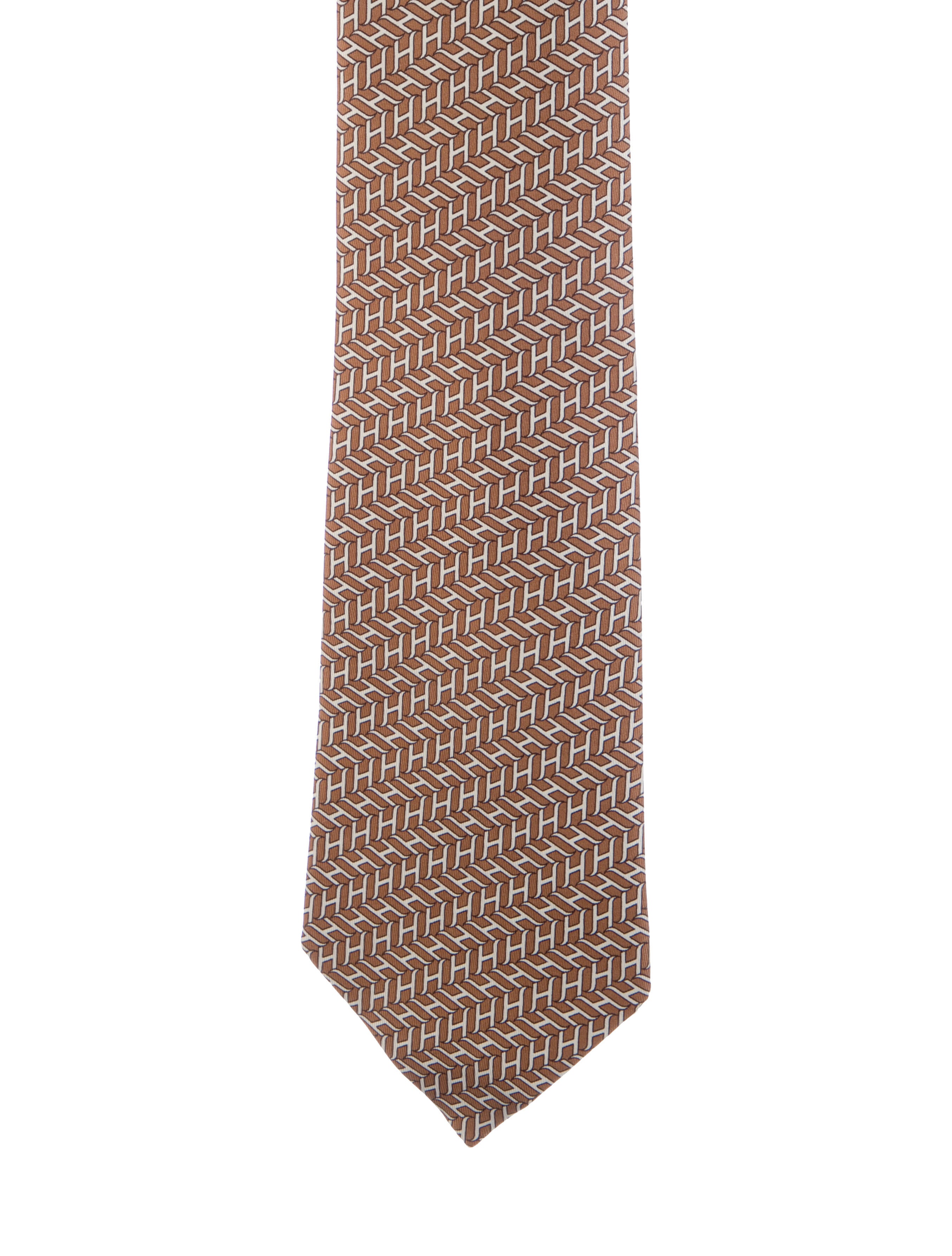 Hermès Men's Silk Tie w/ Box - Brown Ties, Suiting Accessories - HER733389 | The RealReal