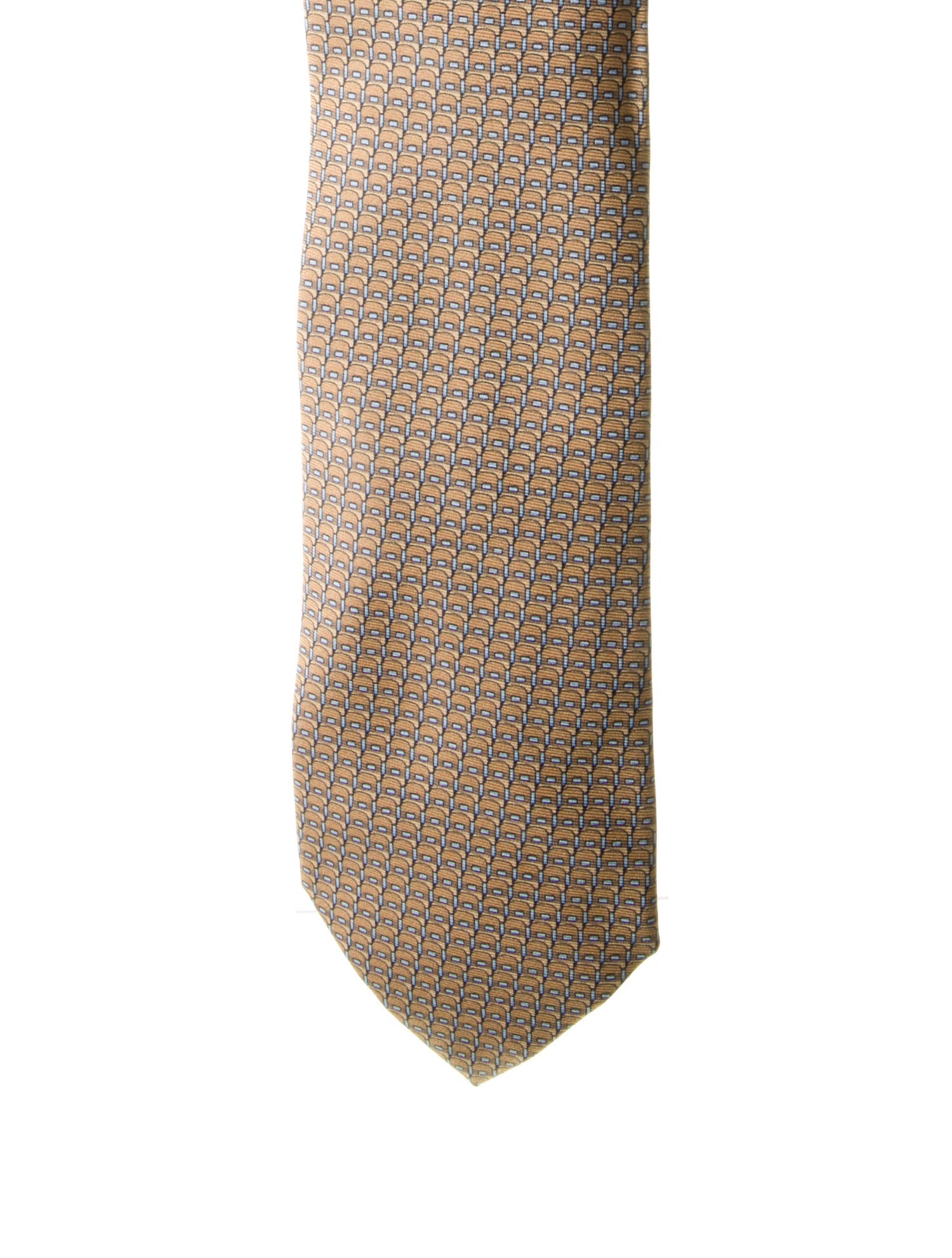 Hermès Silk Pattern Print Tie - Brown Ties, Suiting Accessories - HER733647 | The RealReal