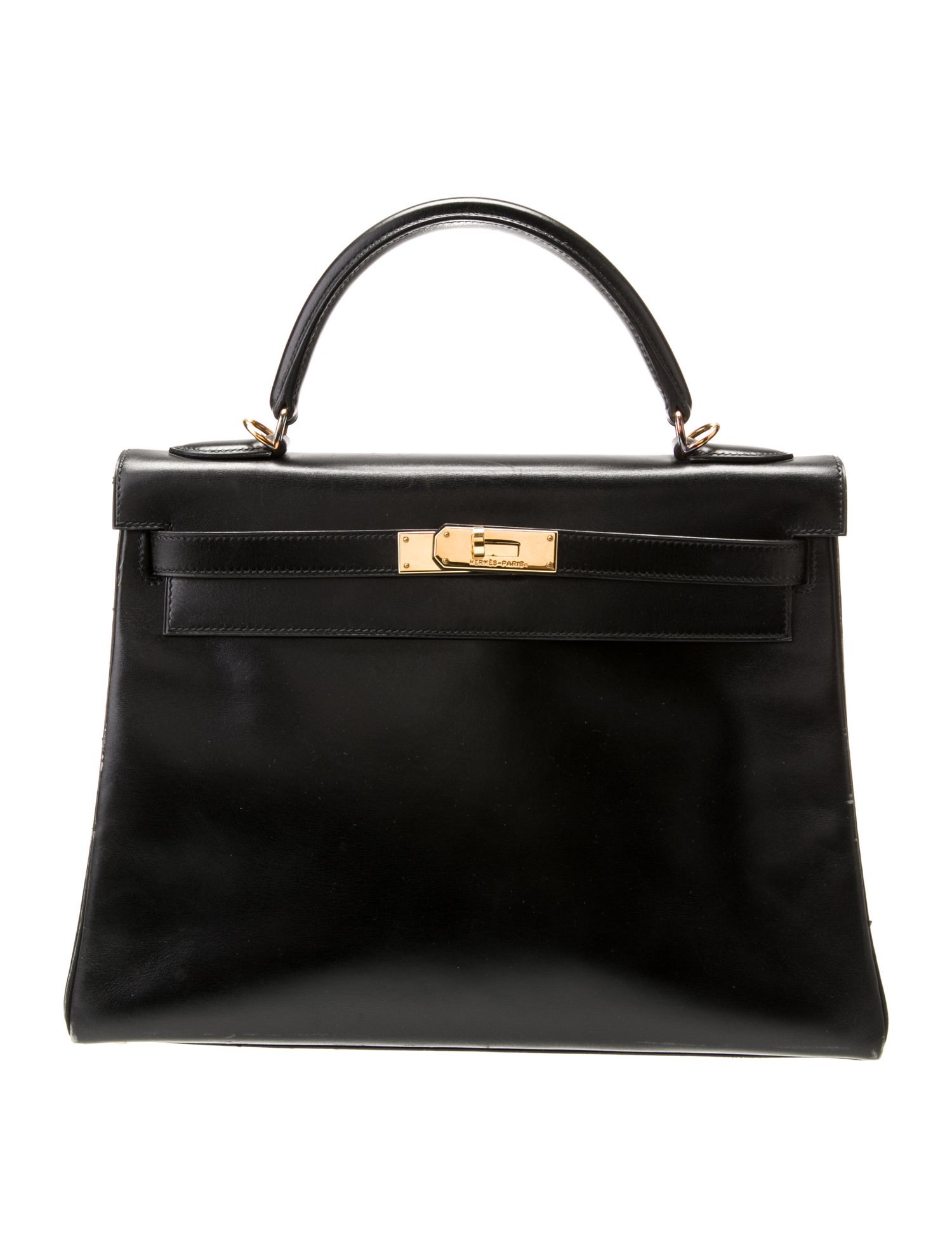 Hermès Box Kelly Retourne II 32 - Black Handle Bags, Handbags ...