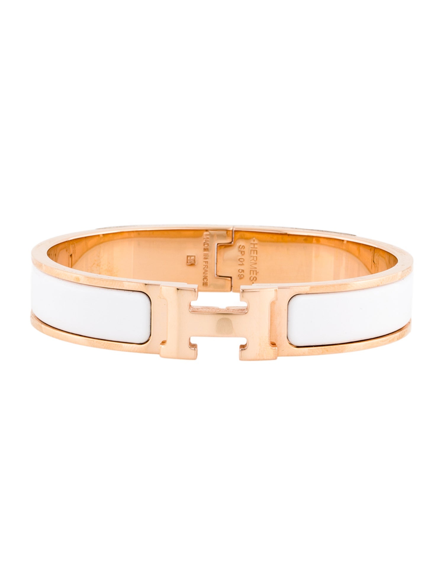 Hermès Clic H Bangle Bracelet - White Bangle, Bracelets - HER758560 ...