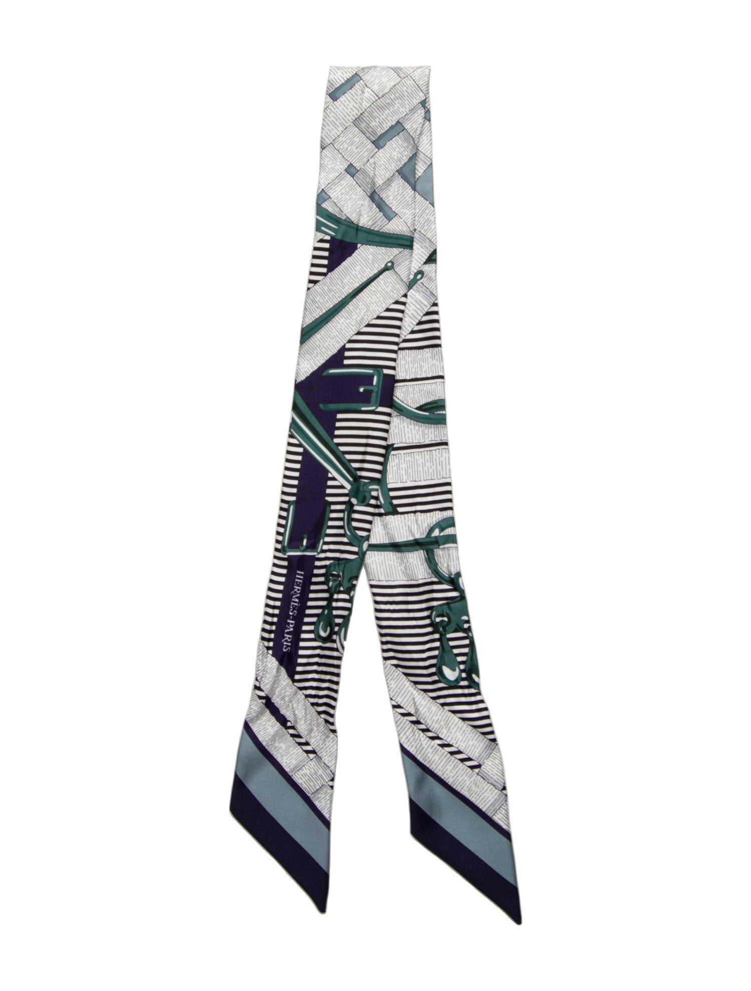 Hermès Mors a Jouets Twilly Scarf - Blue Scarves and Shawls ...