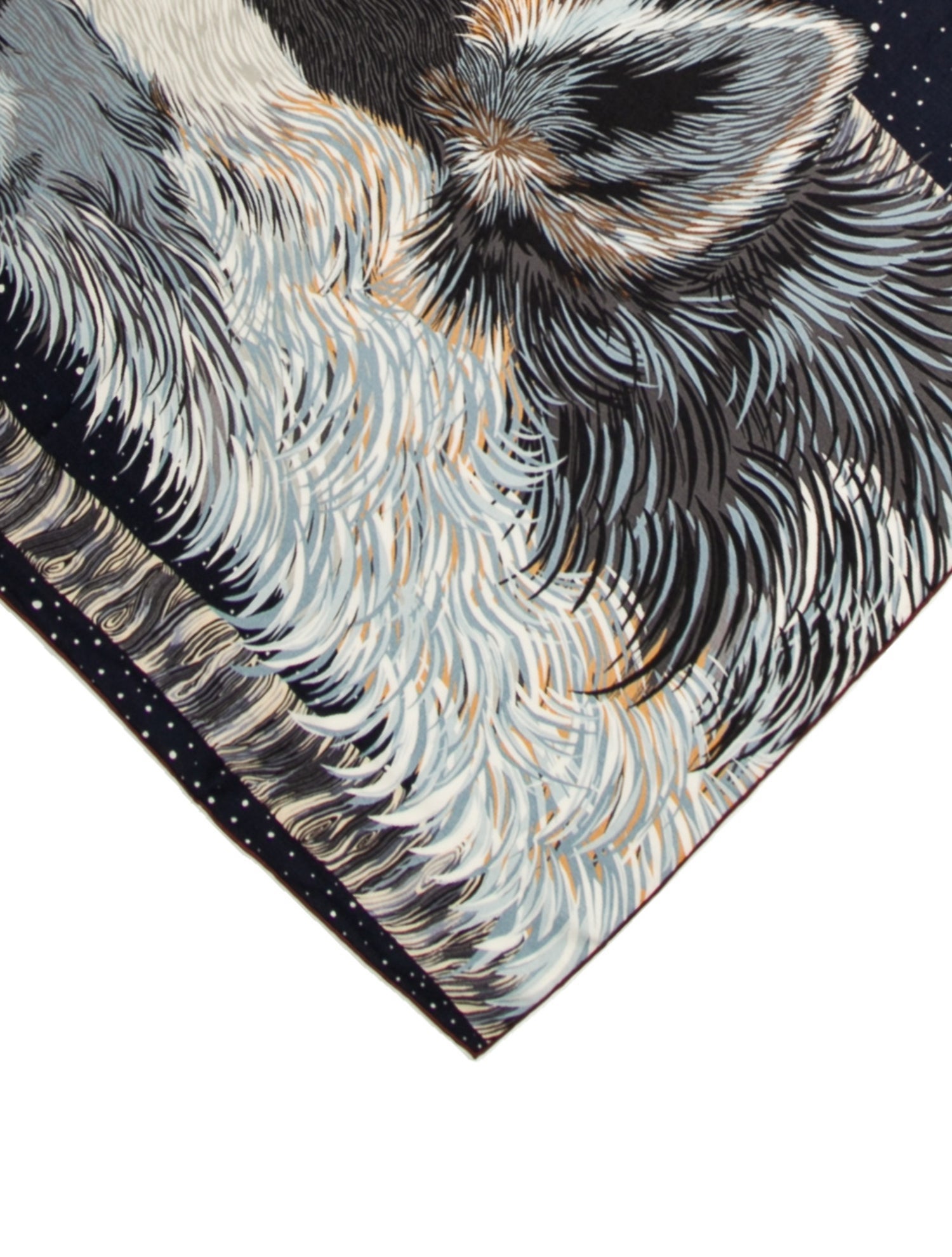 Hermès AWOOOOO Wolf Silk Scarf - Blue Scarves and Shawls, Accessories ...