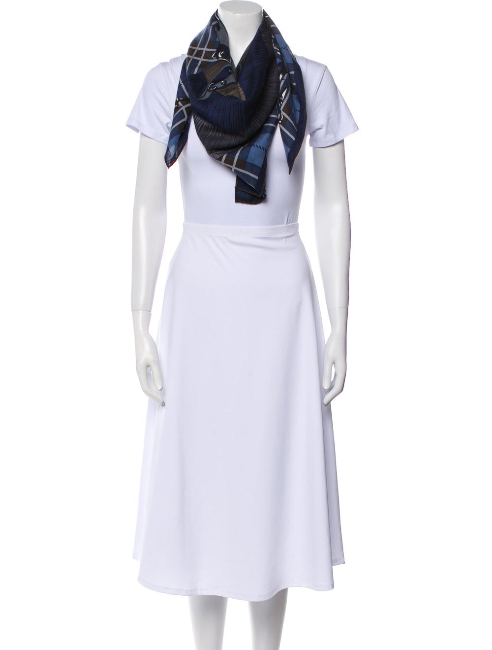 Hermès Cheval Punk 100 Cashmere Scarf - Blue Scarves and Shawls ...