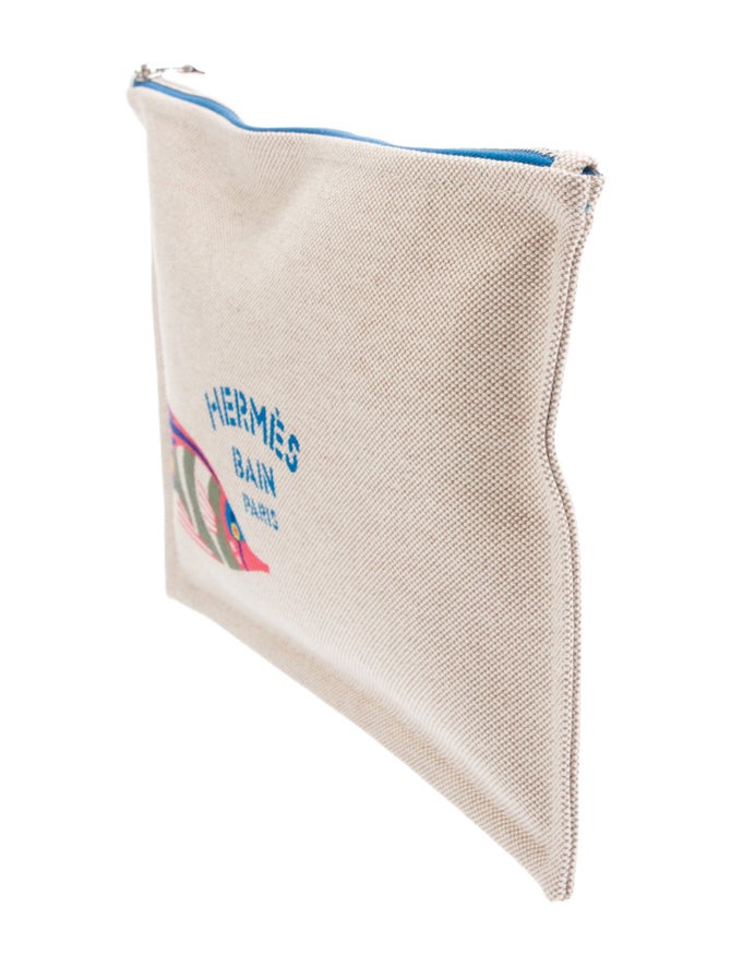 Hermès Toile H Traffic Jam Case - Blue Cosmetic Bags, Accessories ...