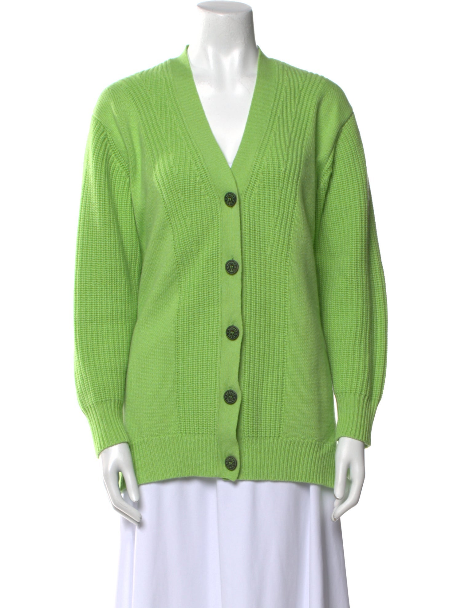 Hermès Cashmere V-Neck Sweater - Green Knitwear, Clothing - HER792402 ...