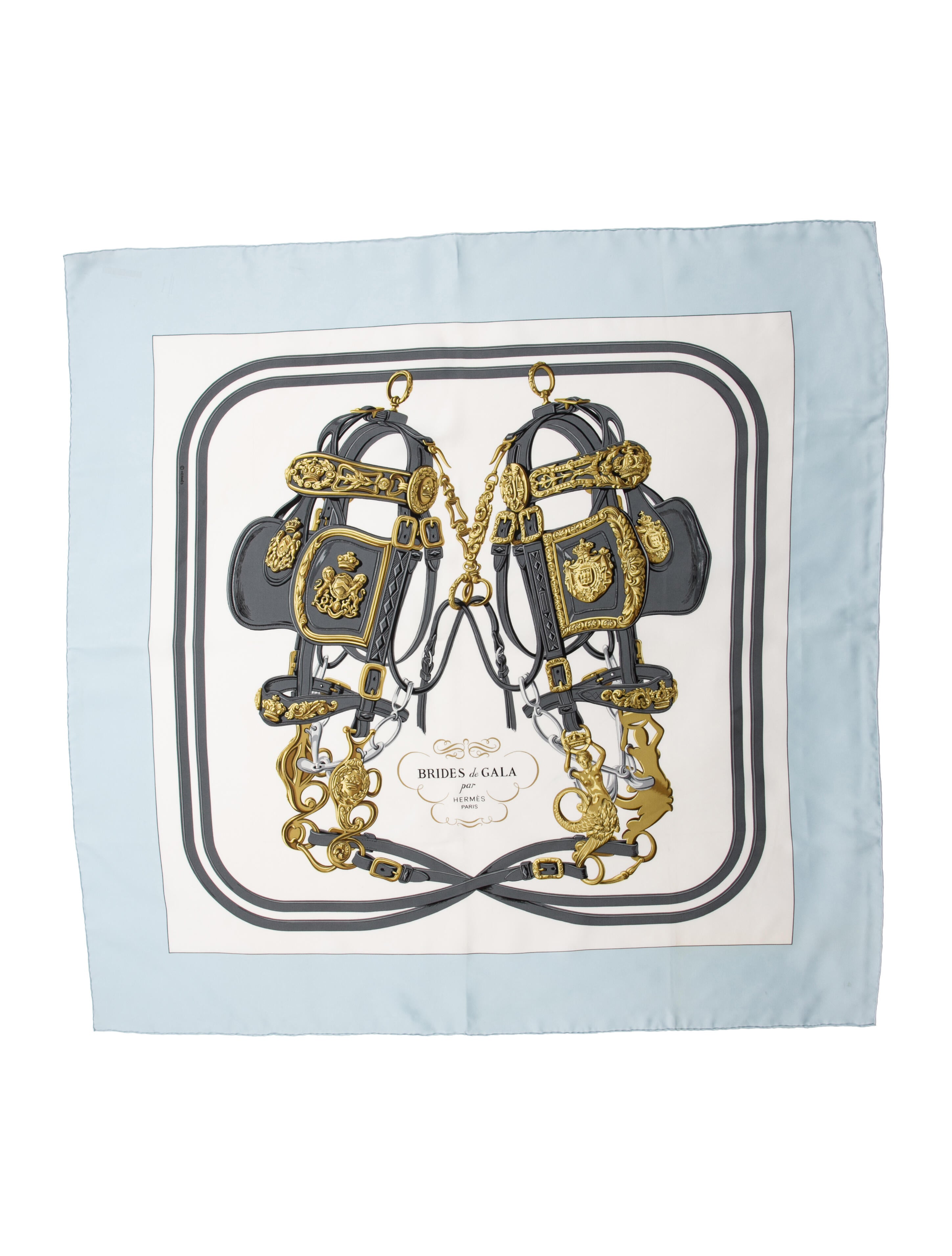 Hermès Brides de Gala Silk Scarf - Blue Scarves and Shawls, Accessories ...