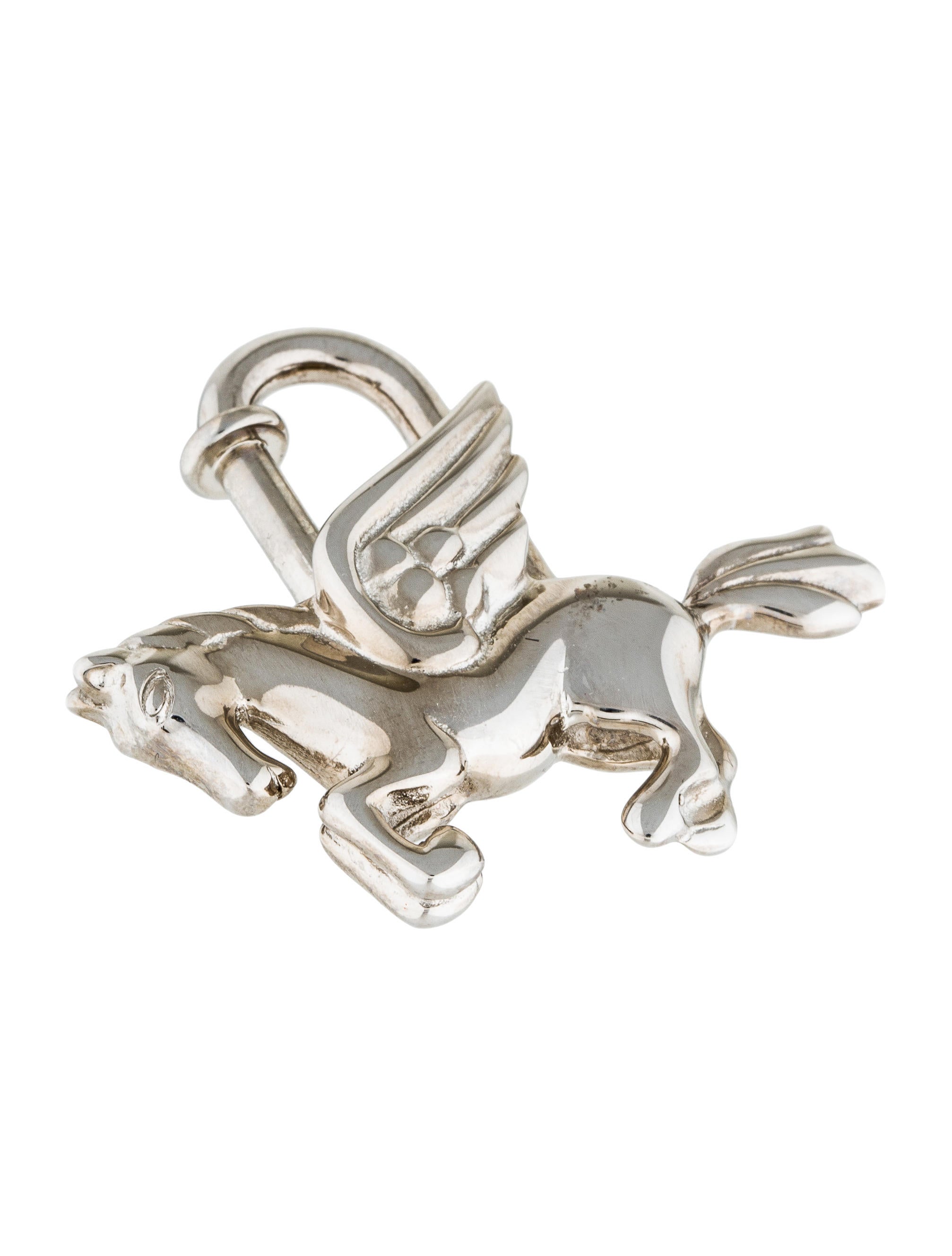 Hermès Pegasus Cadena Lock Charm - Palladium - HER79834 | The RealReal