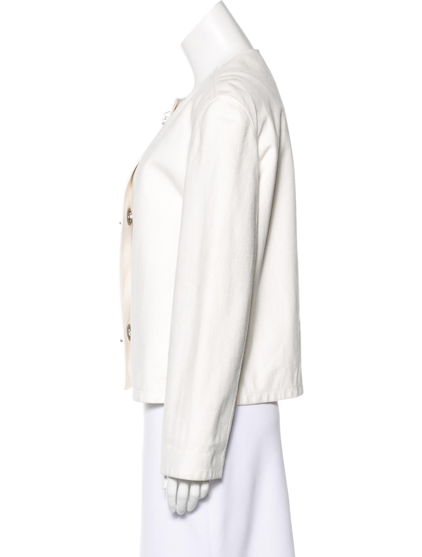 Hermès Suede Toggle Closure Jacket - White Jackets, Clothing - HER80535 ...