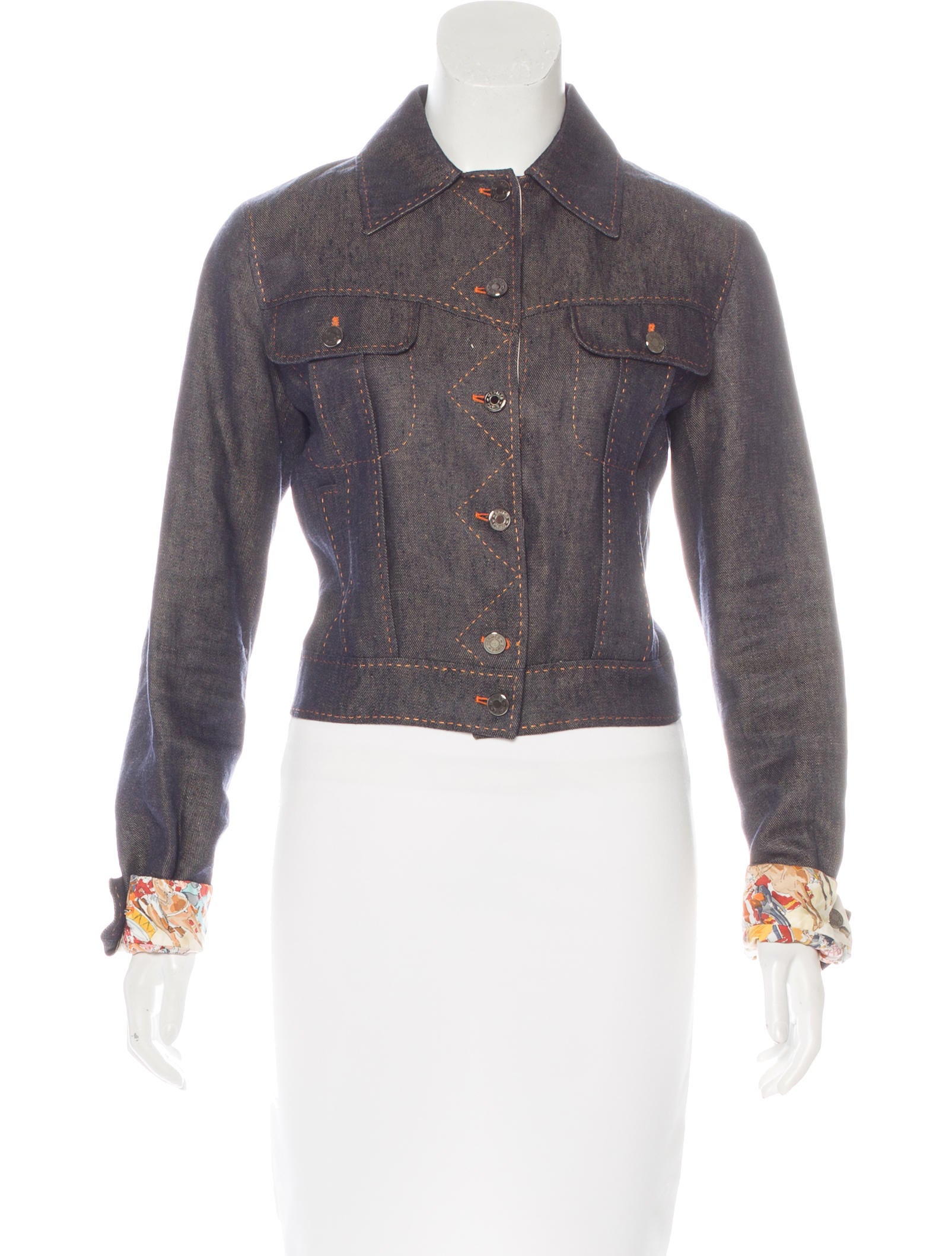 Hermès Cirque Molier Silk Denim Jacket - Clothing - HER92904 | The RealReal