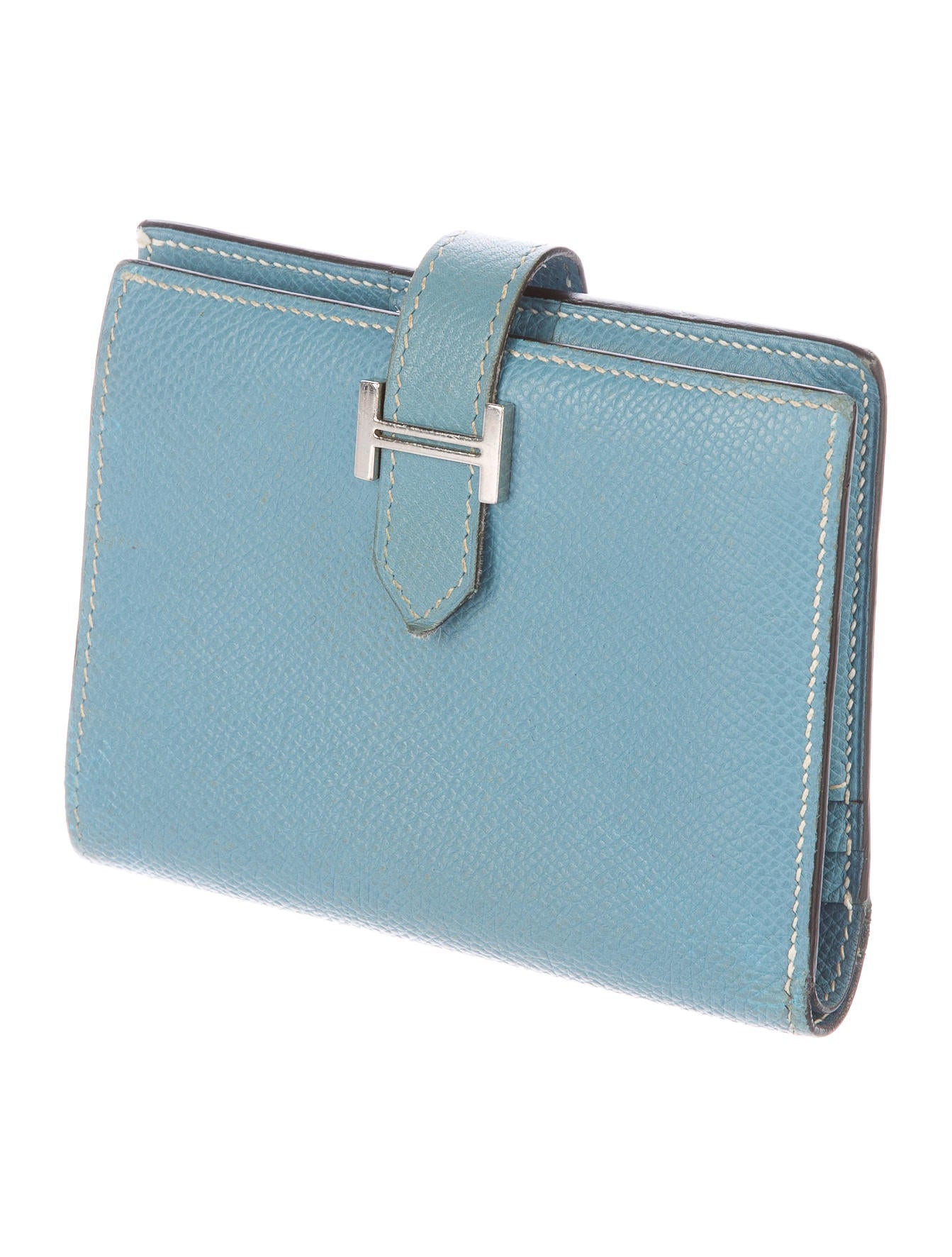 Hermès Epsom Bearn Compact Wallet - Blue Wallets, Accessories ...