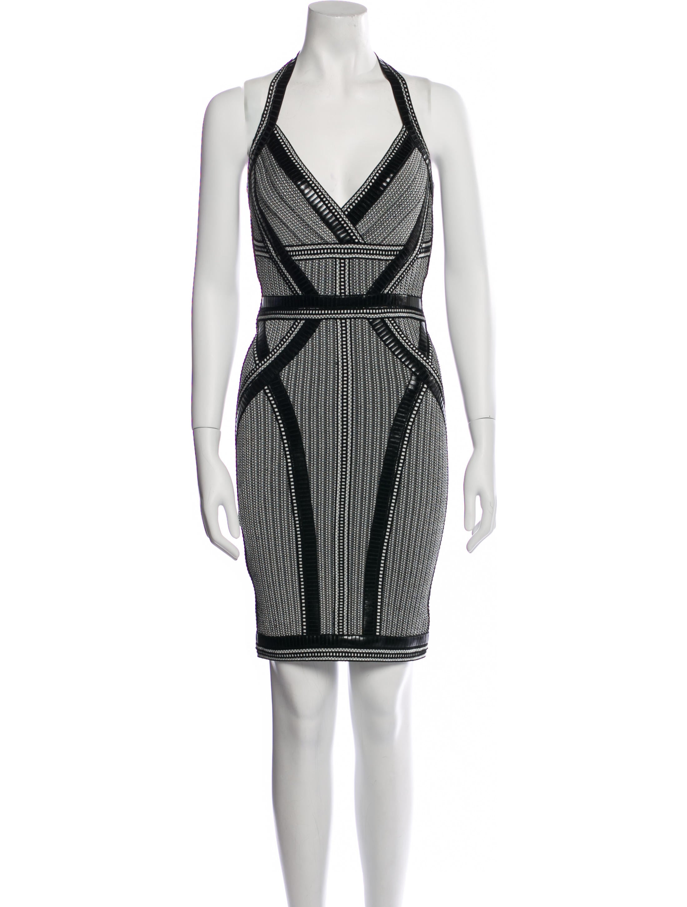 Herve Leger Printed Mini Dress - Black Dresses, Clothing - HEV75561 ...