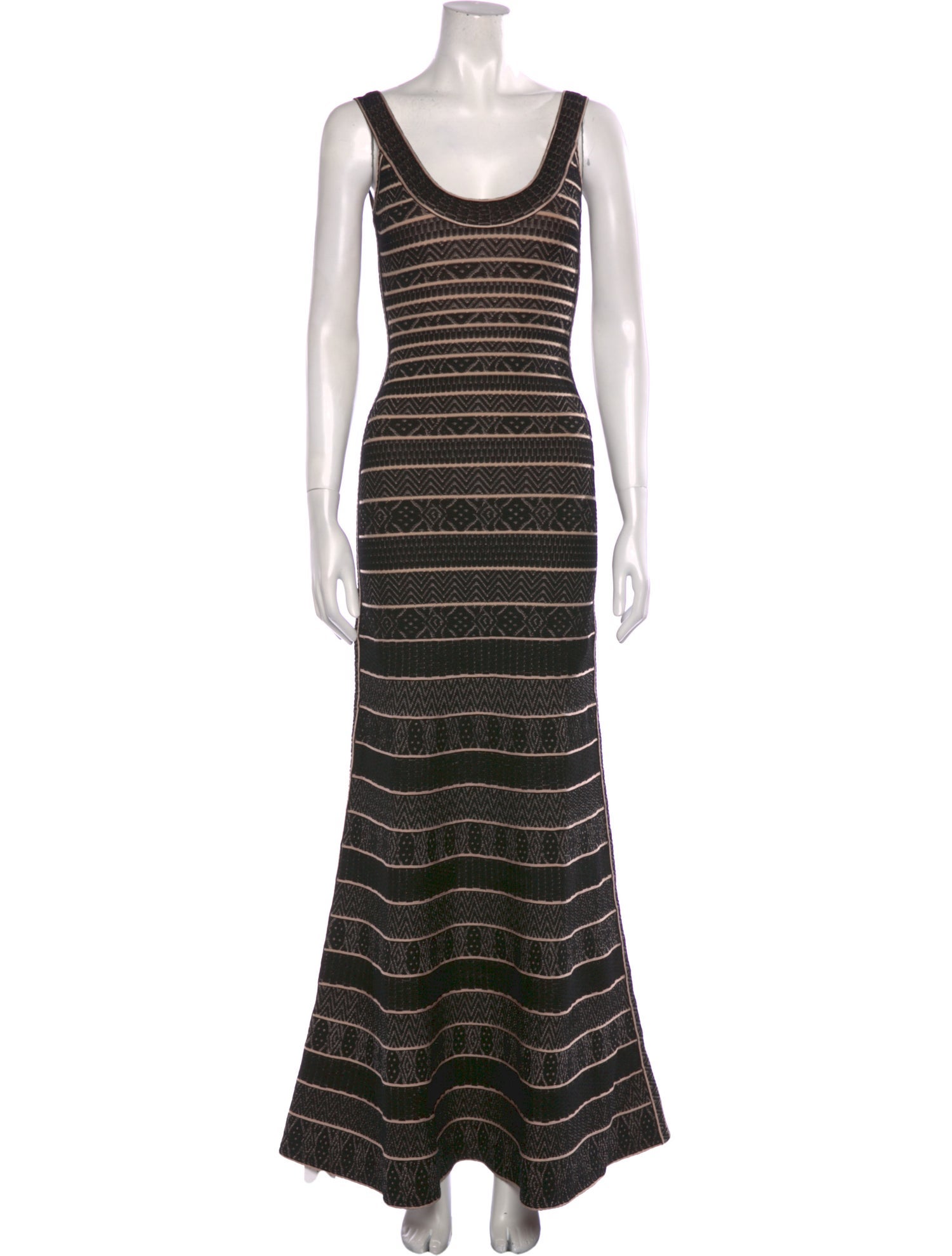 Herve Leger V-Neck Mini Dress - Black Dresses, Clothing - HEV76667 ...