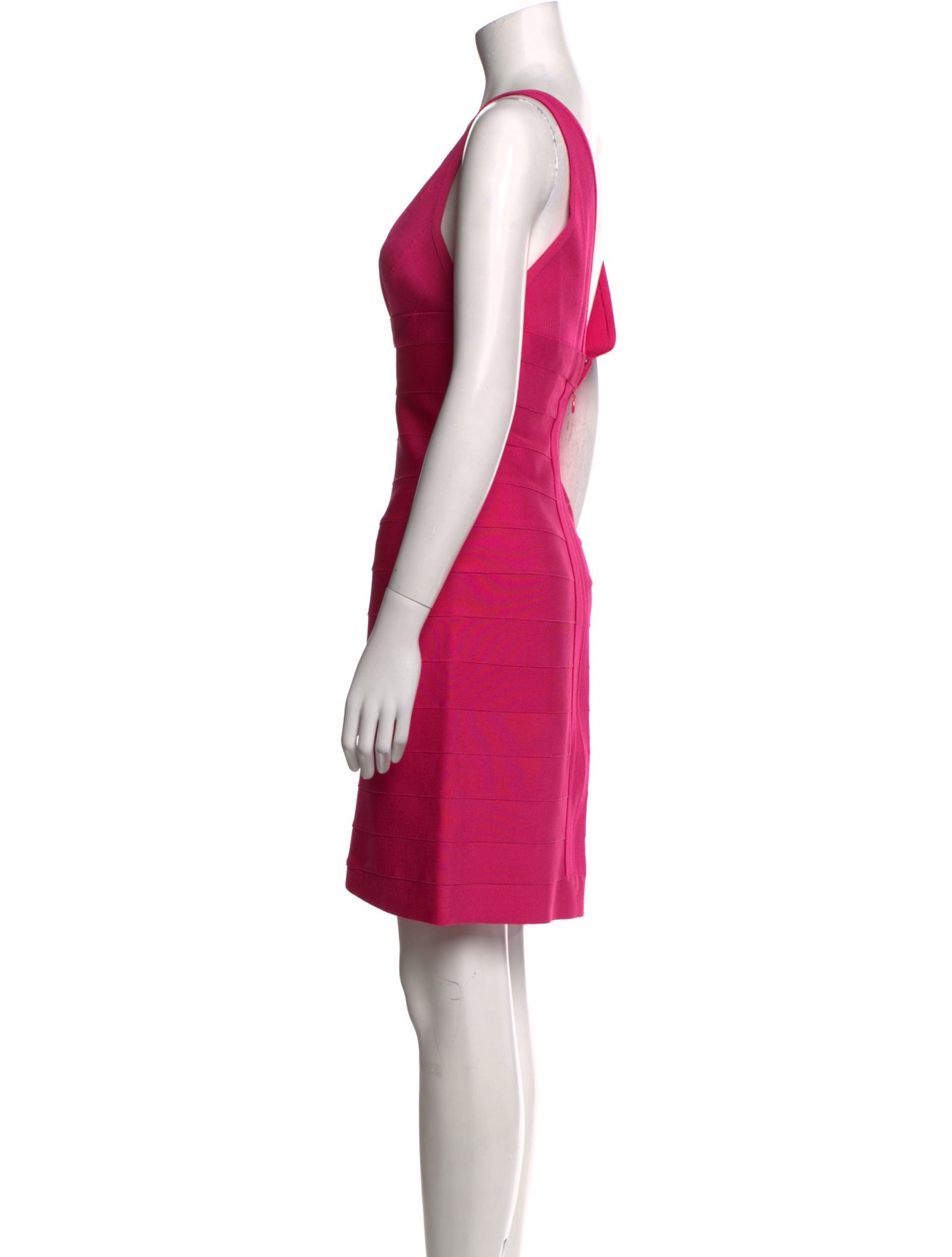 Herve Leger Square Neckline Mini Dress w/ Tags - Pink Dresses, Clothing ...