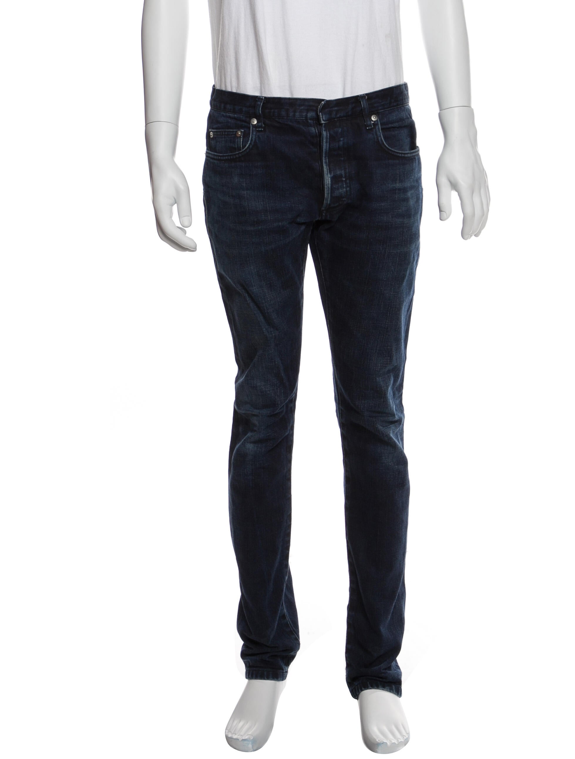Dior Homme Five-Pocket Skinny Jeans - Blue, 9.5" Rise Jeans, Clothing ...