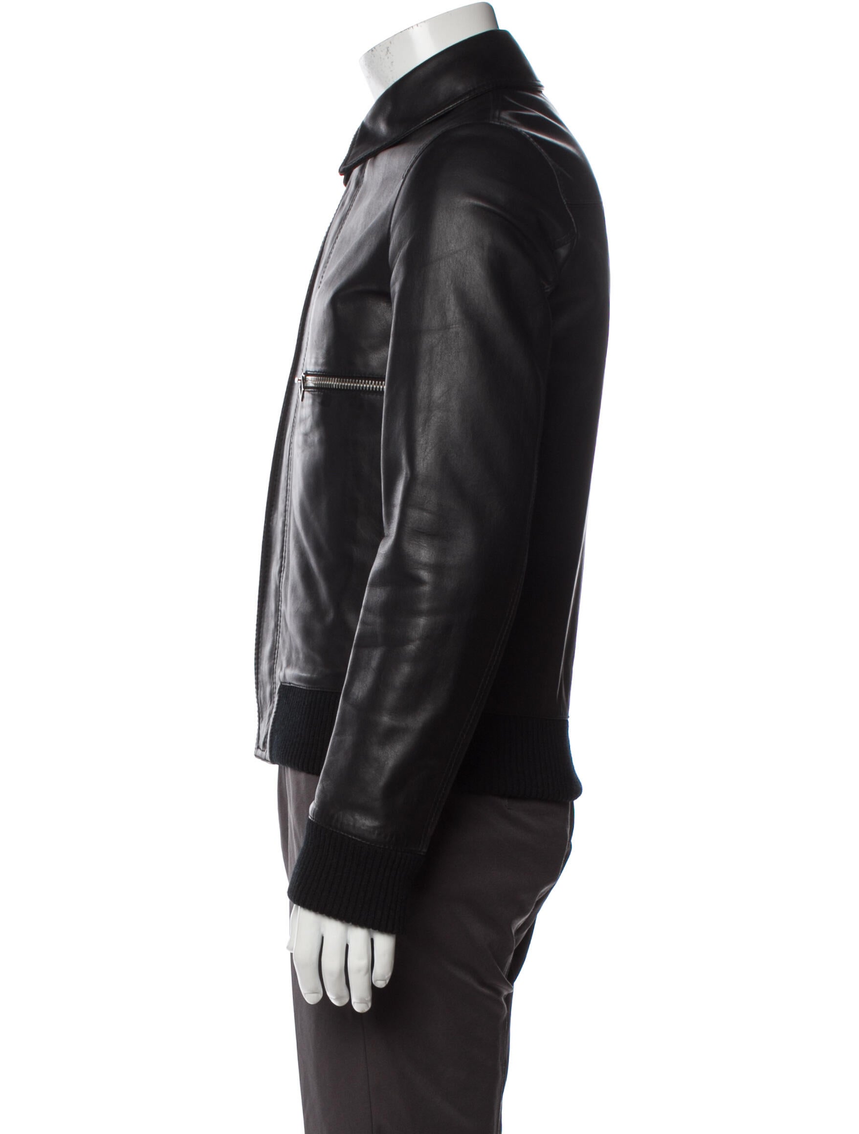 Dior Homme Leather Moto Jacket - Black Outerwear, Clothing - HMM45415 ...