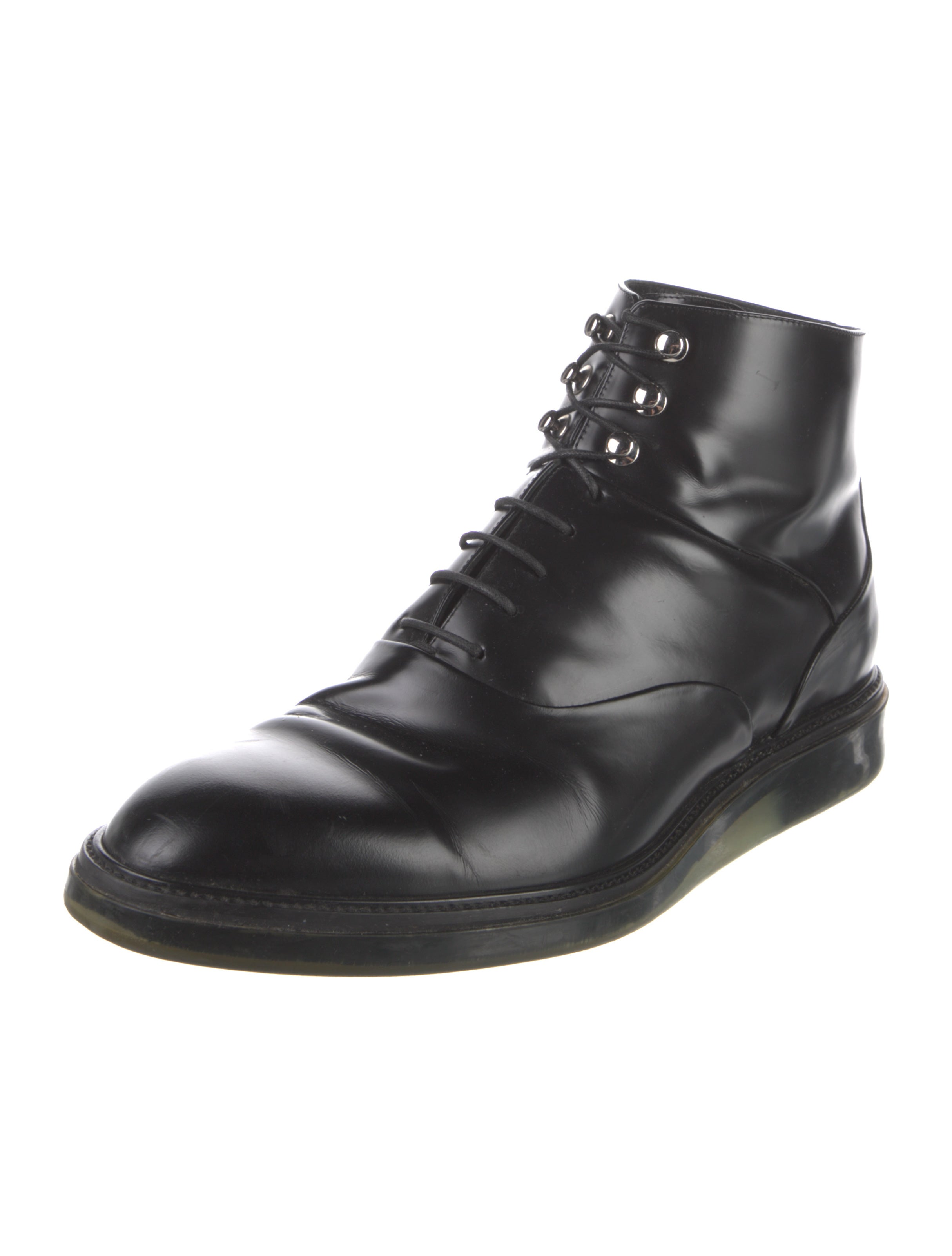Dior Homme Leather Lace-Up Boots - Black Boots, Shoes - HMM47279 | The ...