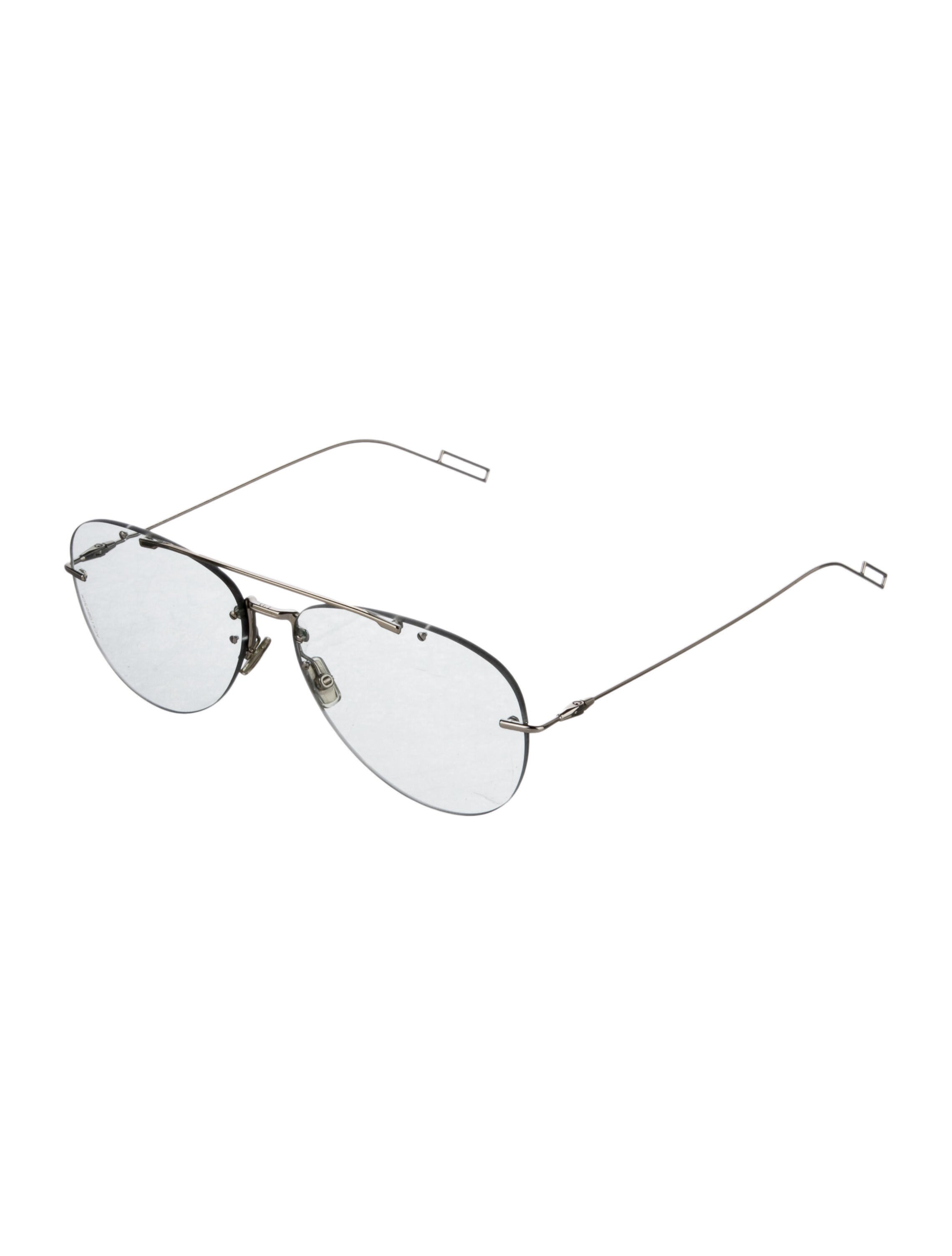 Dior Homme Chroma1 Aviator Aviator Eyeglasses - Silver Eyeglasses ...