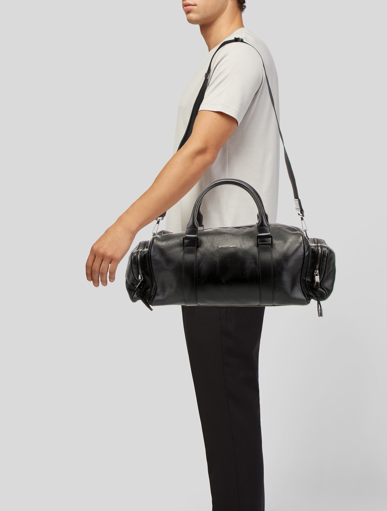 Dior Homme Leather Weekender Bag - Black Weekenders, Bags - HMM50186 ...