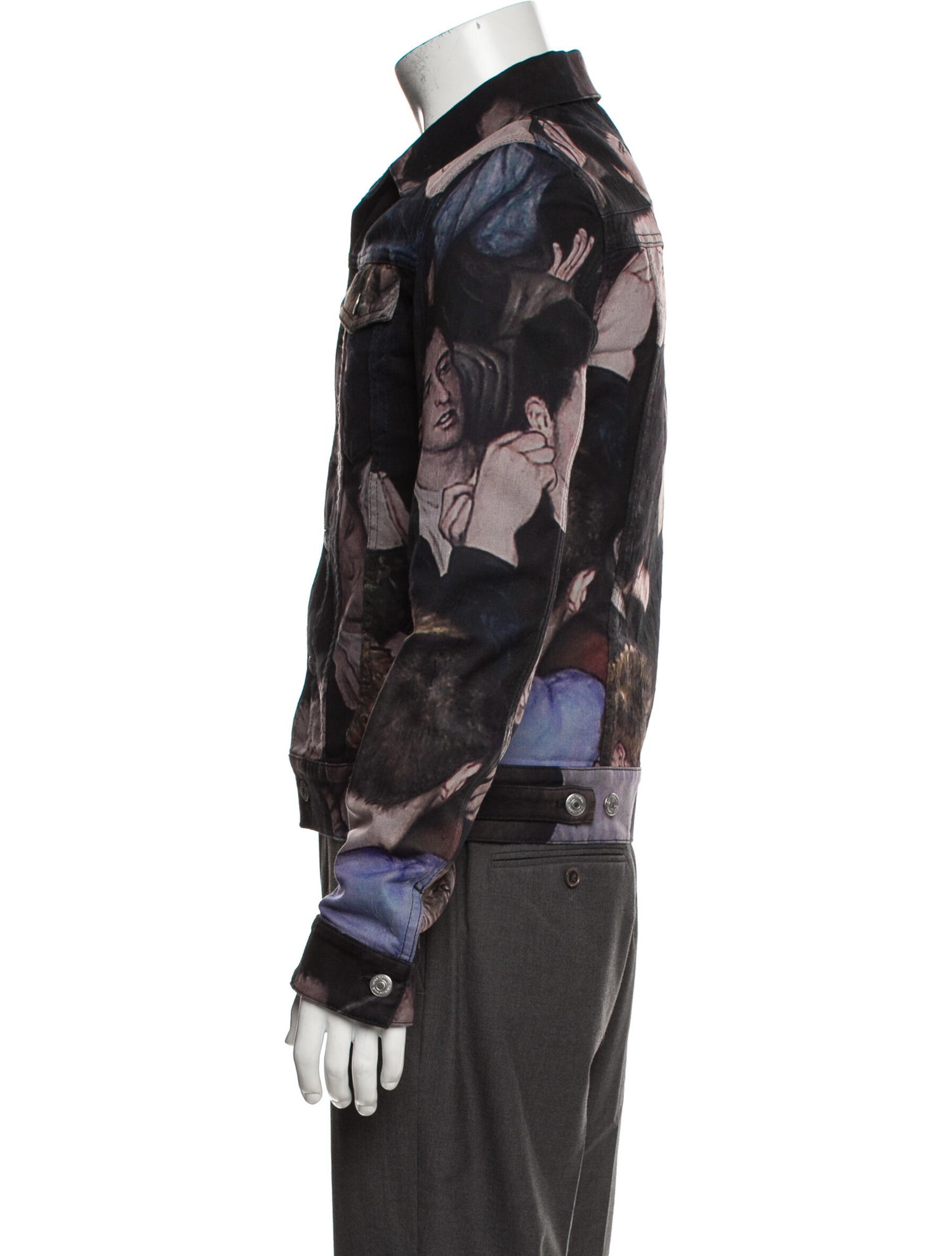 Dior Homme 2017 x Dan Witz Mosh Pit Trucker Denim Jacket - Outerwear ...