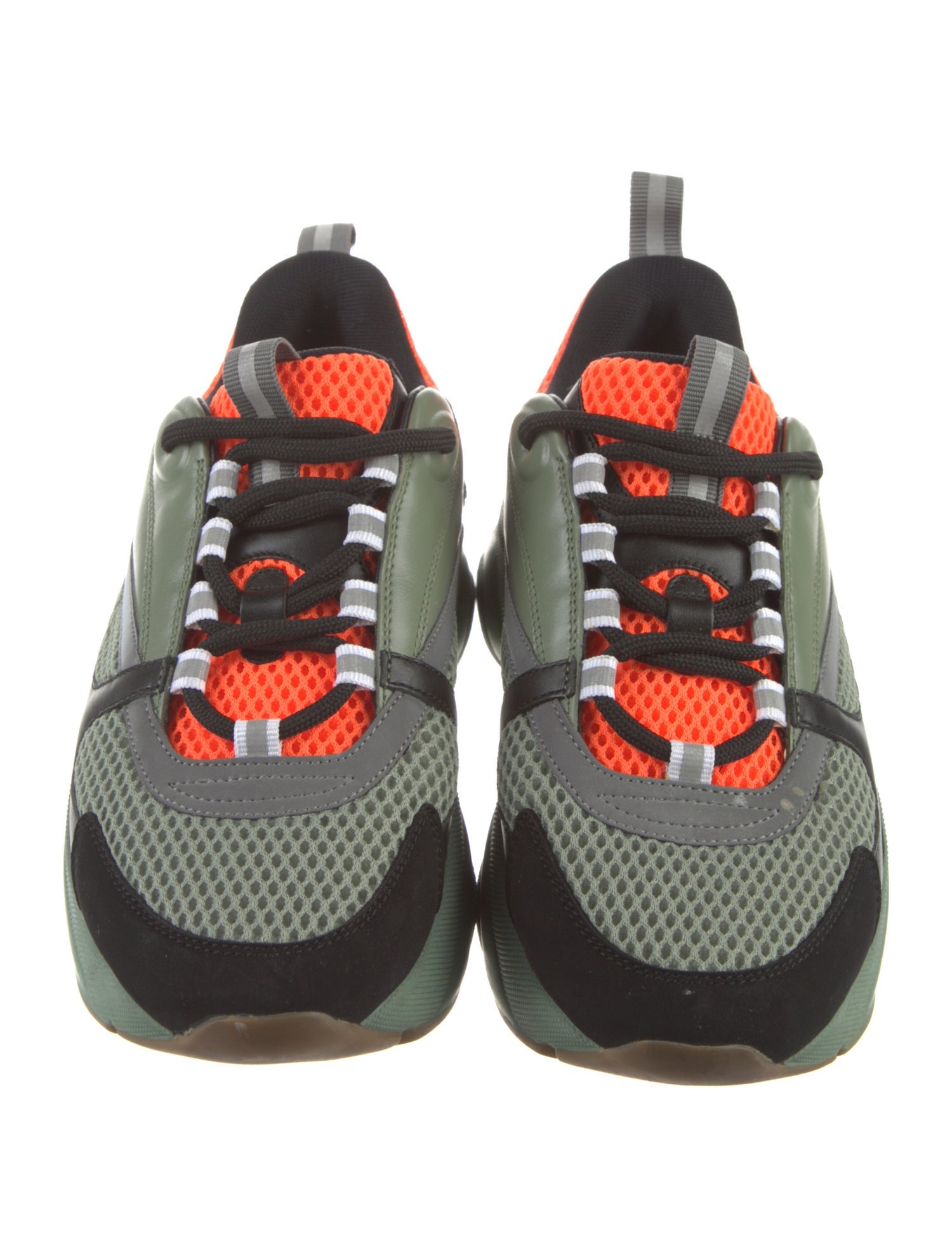 DIOR MEN B22 'Orange Olive Black' Loafer Sneakers - Green Sneakers ...