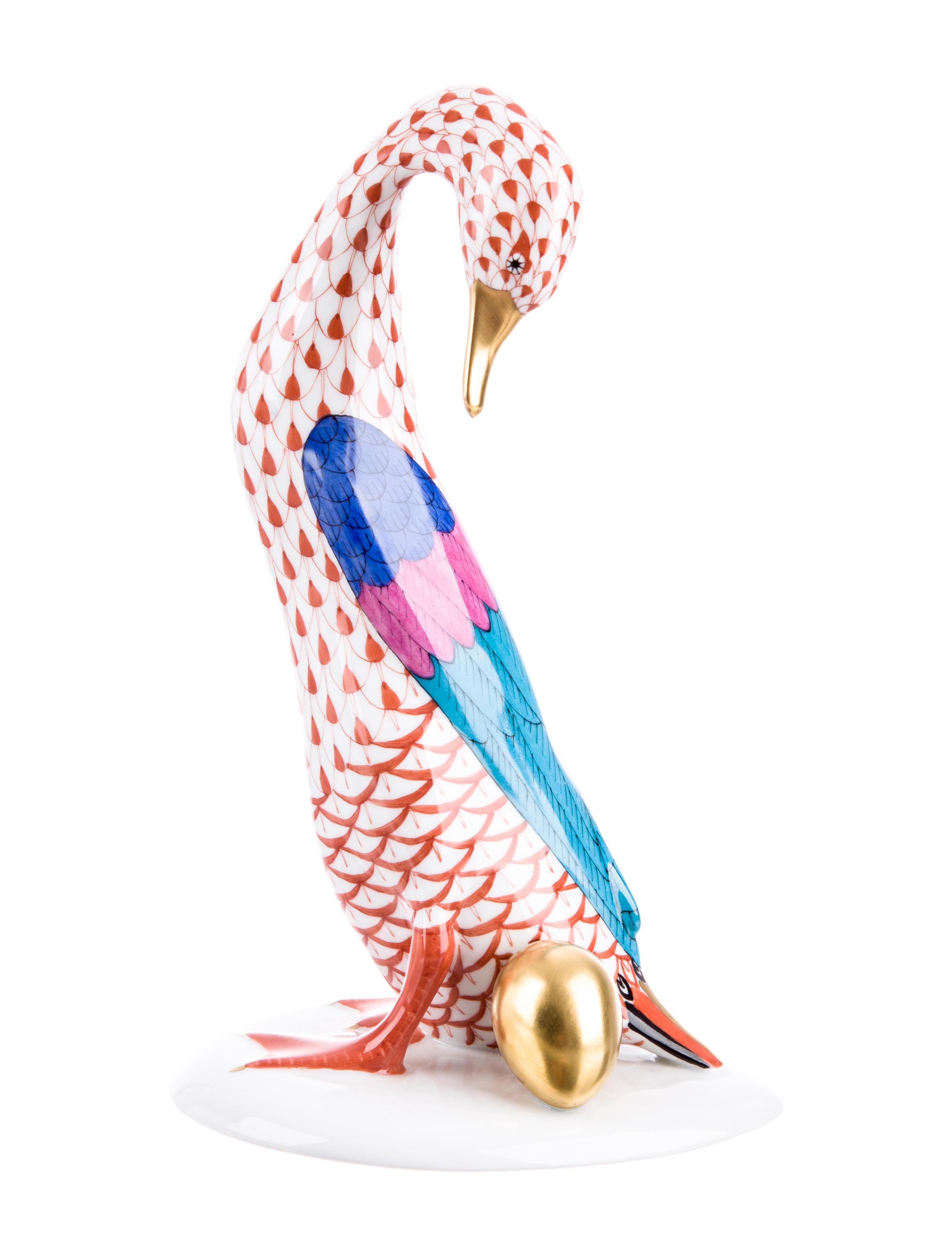 Herend Goose with Golden Egg Figurine - Red - HND20460 | The RealReal