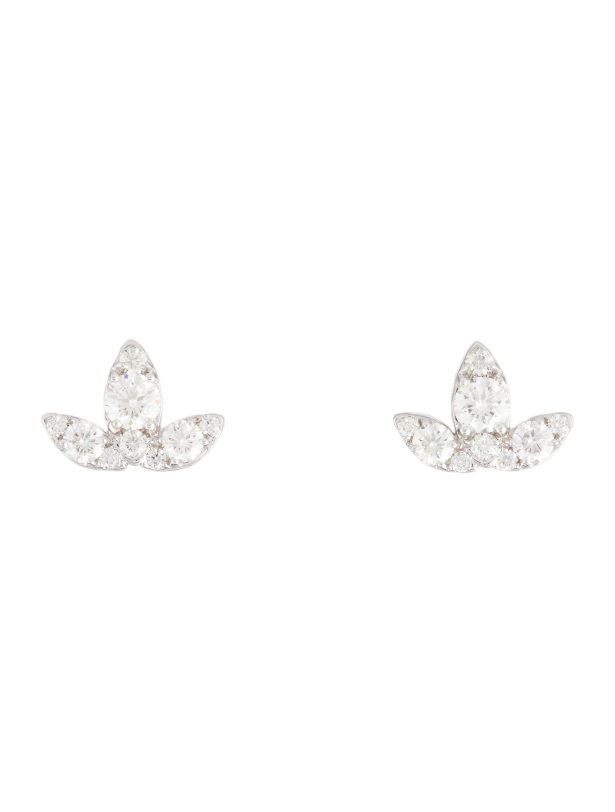 Hearts on Fire 18K Diamond Aerial Triple Stud Earrings - Rhodium-Plated ...