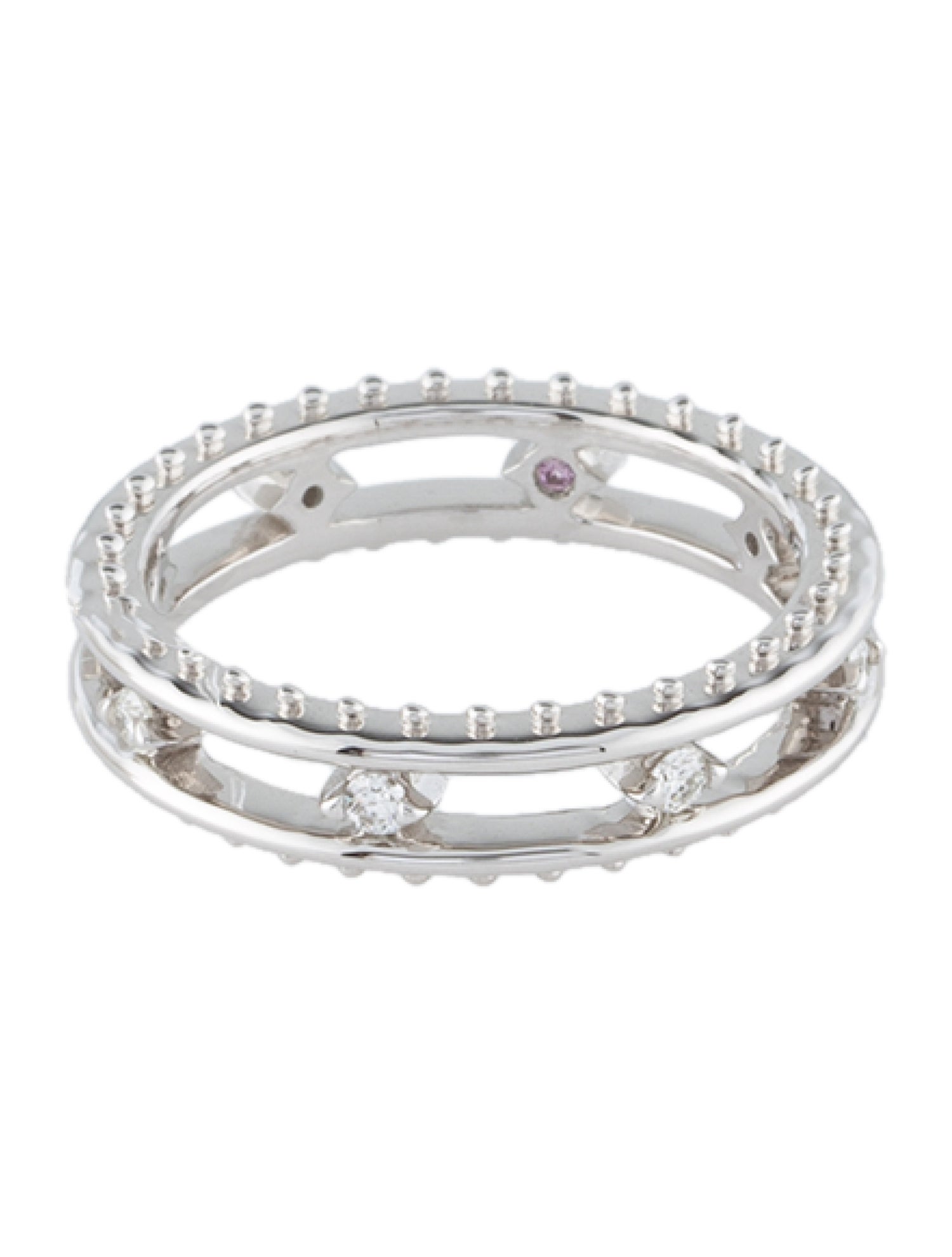 Hearts on Fire 18K Diamond Sloane Picot Band - Rhodium-Plated 18K White ...