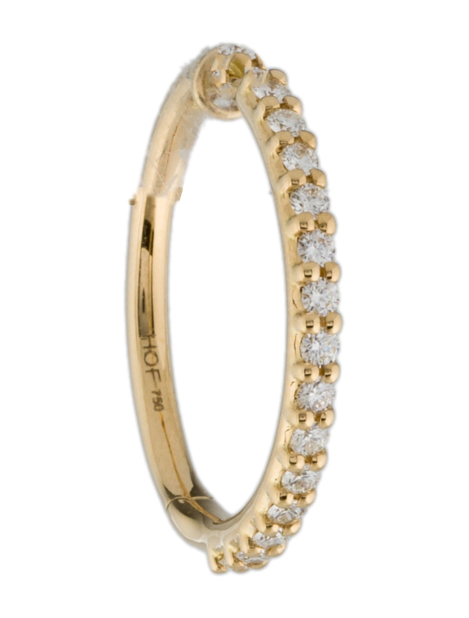 Hearts on Fire 18K Classic Diamond Hoop Single Earring - 18K Yellow ...