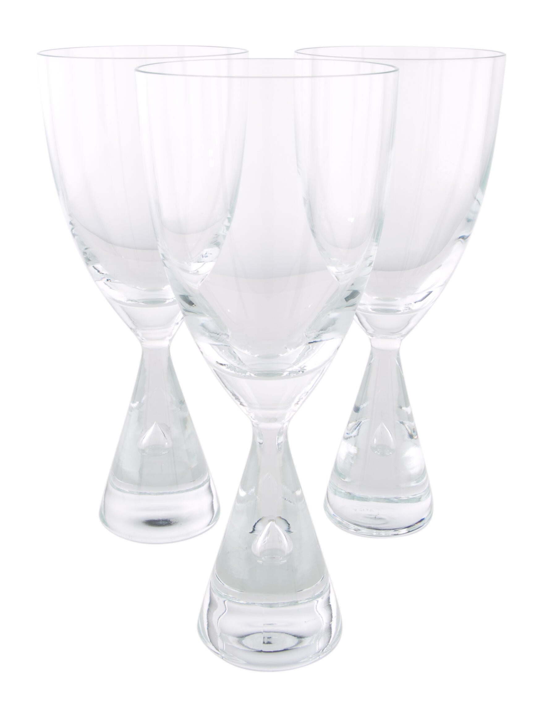 Holmegaard Set of 3 Princess Wine Glasses - Clear, 3 pieces Drinkware ...