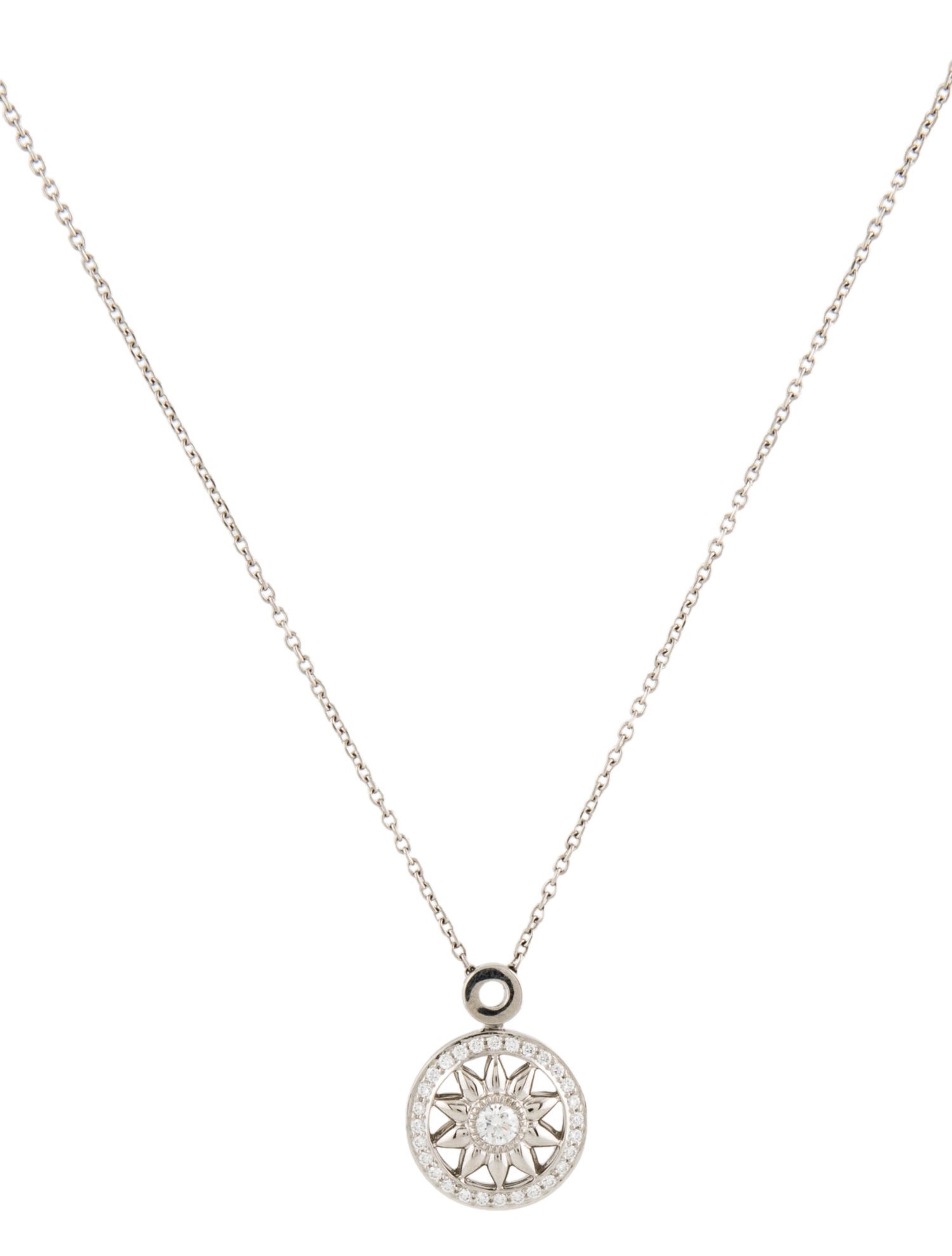 Harry Winston Platinum Diamond Winston Gates Pendant Necklace - 950 ...