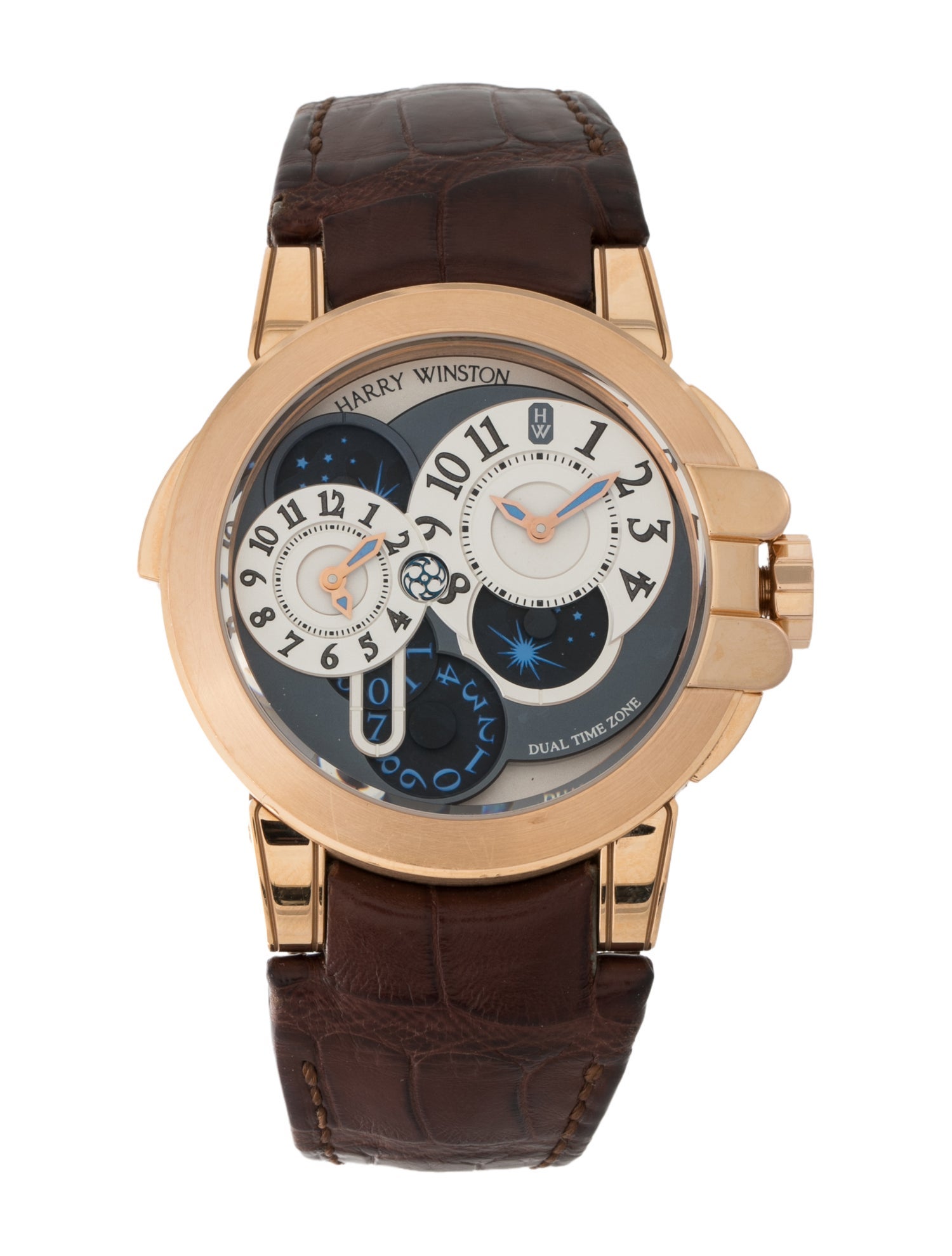 Harry Winston Ocean Dual Time Watch - OCEATZ44RR001 | The RealReal