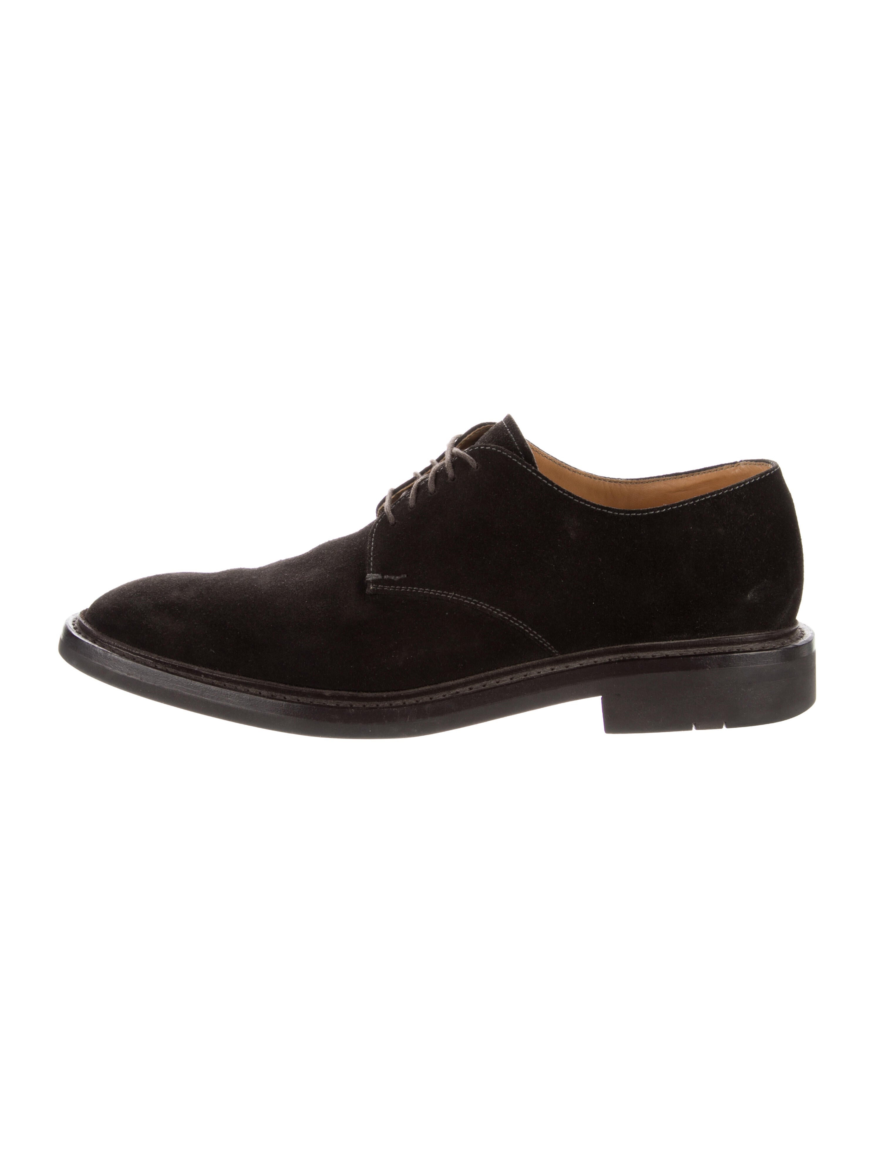 Heschung Suede Whipstitch Trim Derby Shoes - Brown Oxfords, Shoes ...