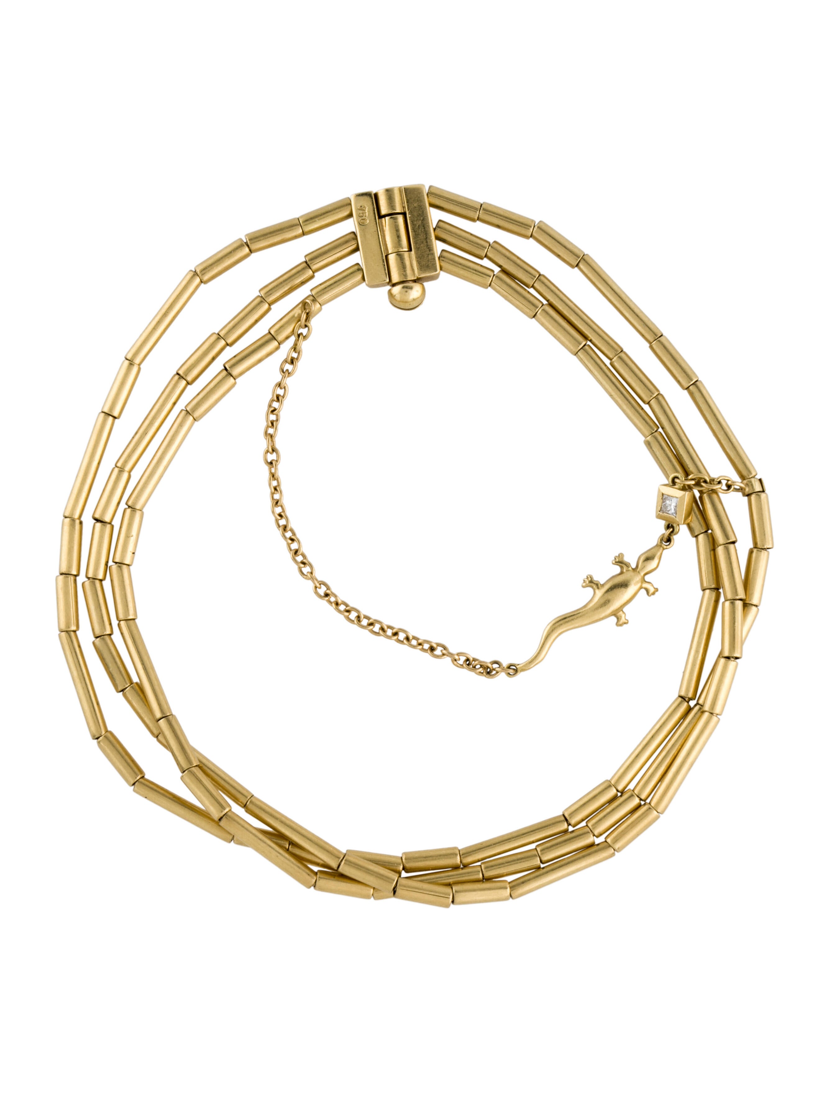 H.Stern 18K Diamond Multistrand Bracelet - 18K Yellow Gold Charm ...