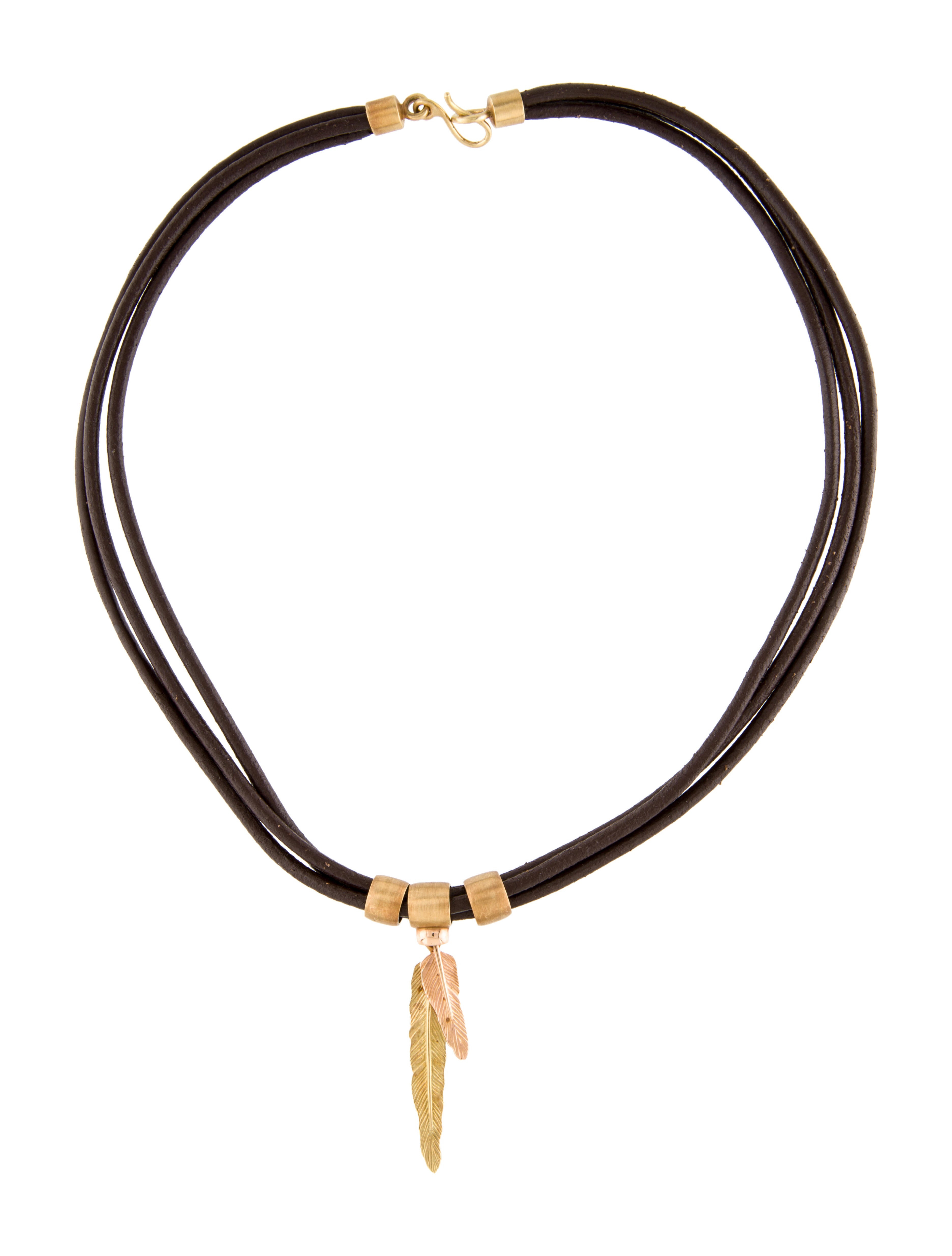 H.Stern 18K Purãngaw Leather Necklace - Brown Pendant Necklace ...
