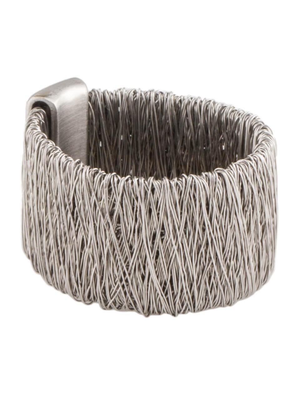H.Stern 18K Wire Mesh Band Ring - Rhodium-Plated 18K White Gold Band ...