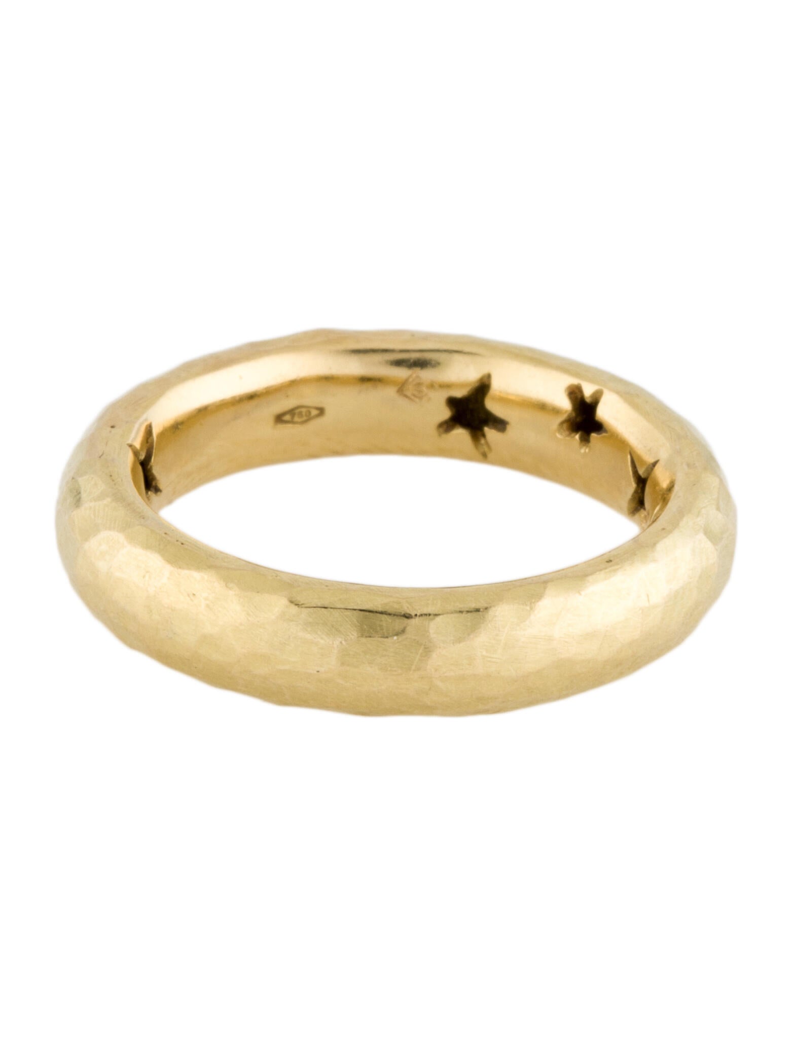 H.Stern 18K Hammered Band - 18K Yellow Gold Band, Rings - HST22745 ...