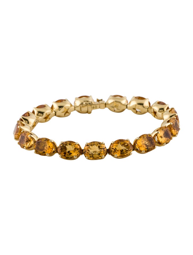 H.Stern 18K Citrine & Diamond Link Bracelet - 18K Yellow Gold Link ...