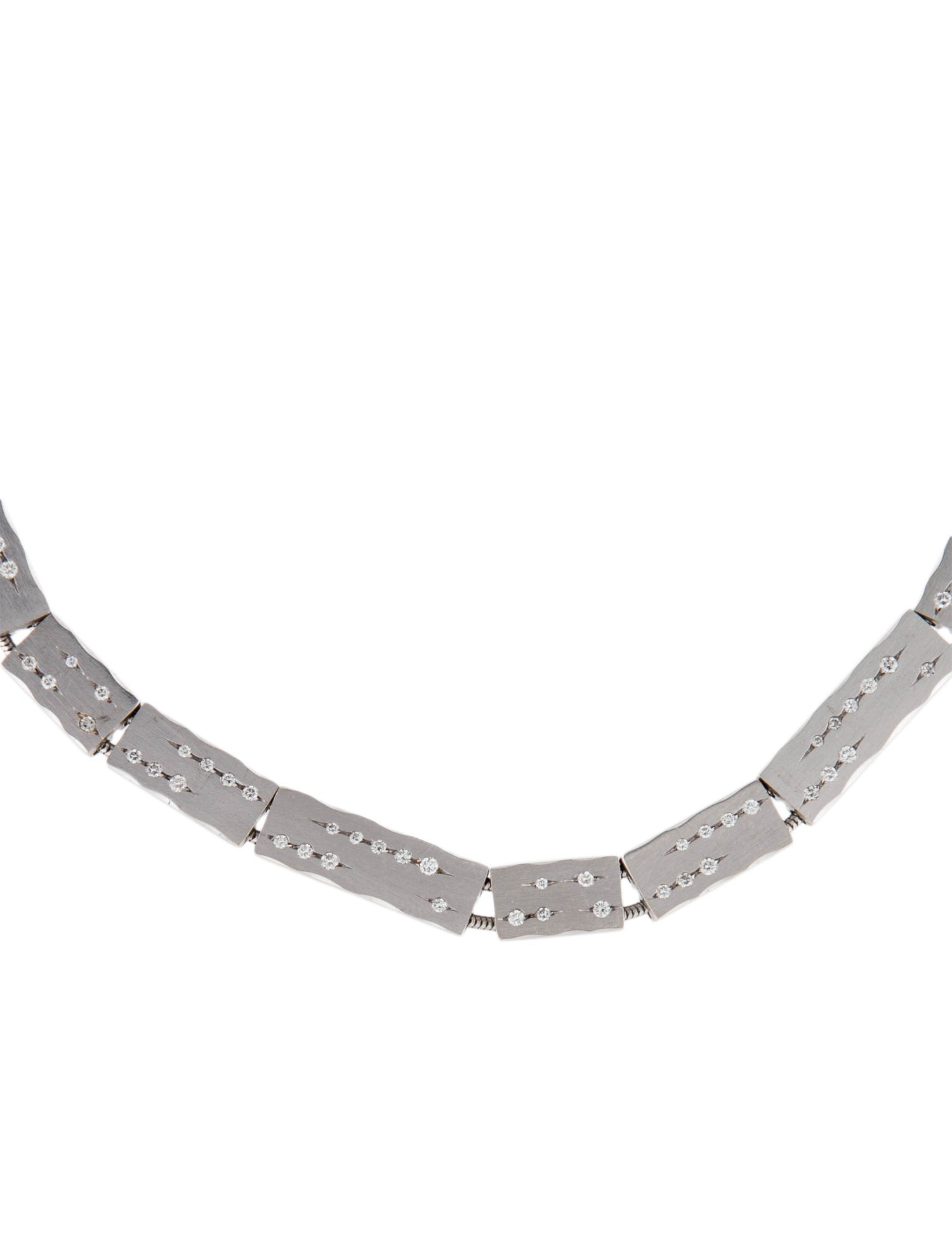 H.Stern 18K Diamond Code Link Collar - Collar, Necklaces - HST22873 ...