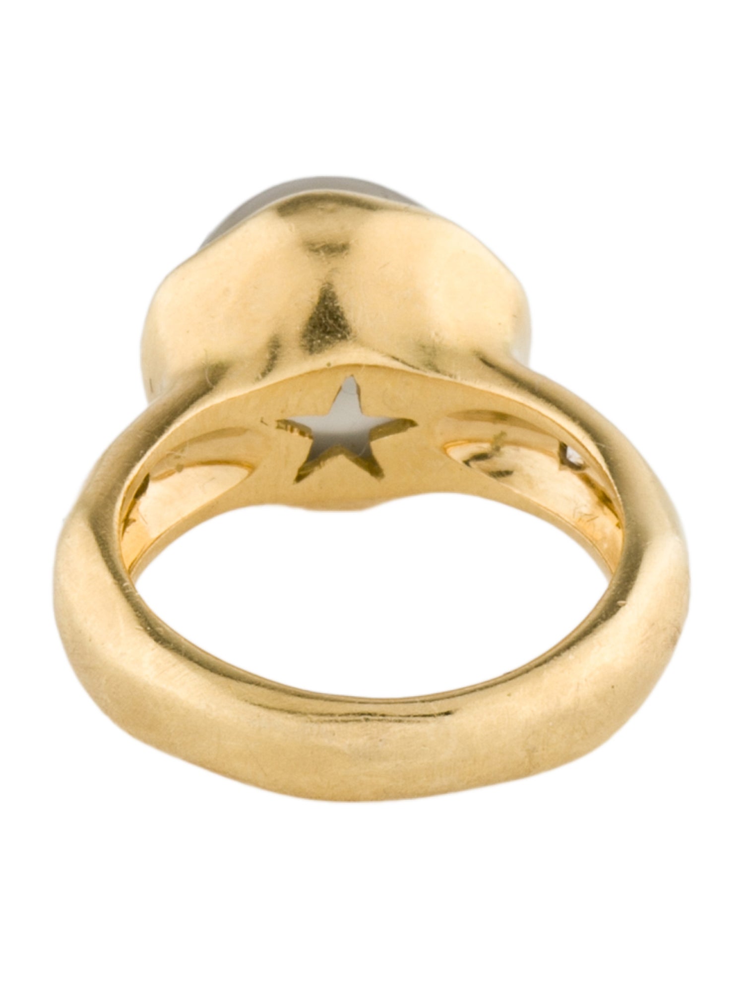 H.Stern 18K Moonstone & Diamond Cocktail Ring - 18K Yellow Gold ...