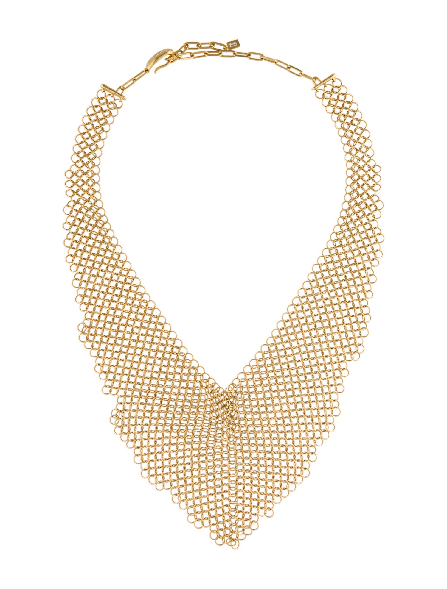 H.Stern 18K Diamond Mesh Collar Necklace - 18K Yellow Gold Collar ...