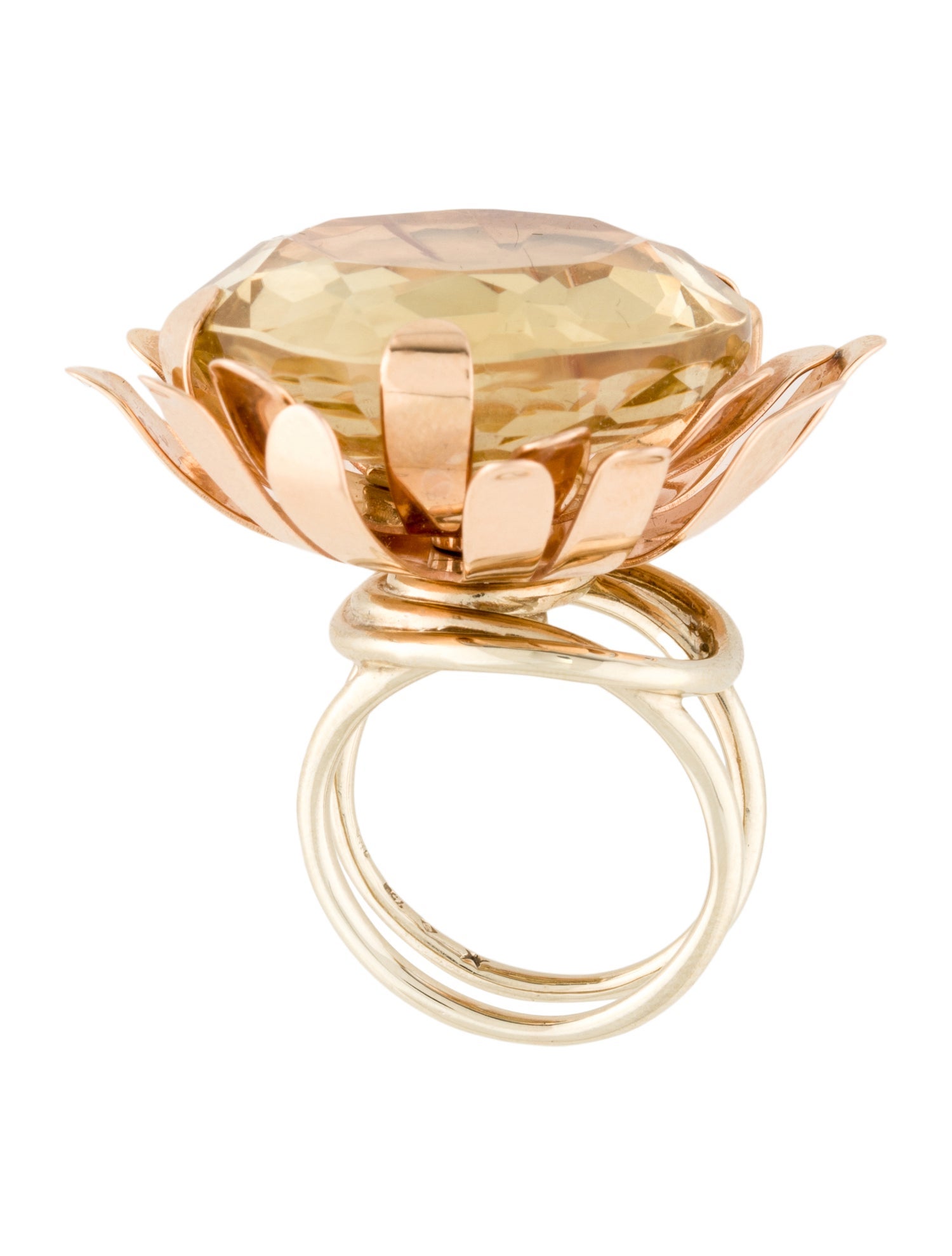 H.Stern 18K Citrine Flower Cocktail Ring - 18K Yellow Gold Cocktail ...