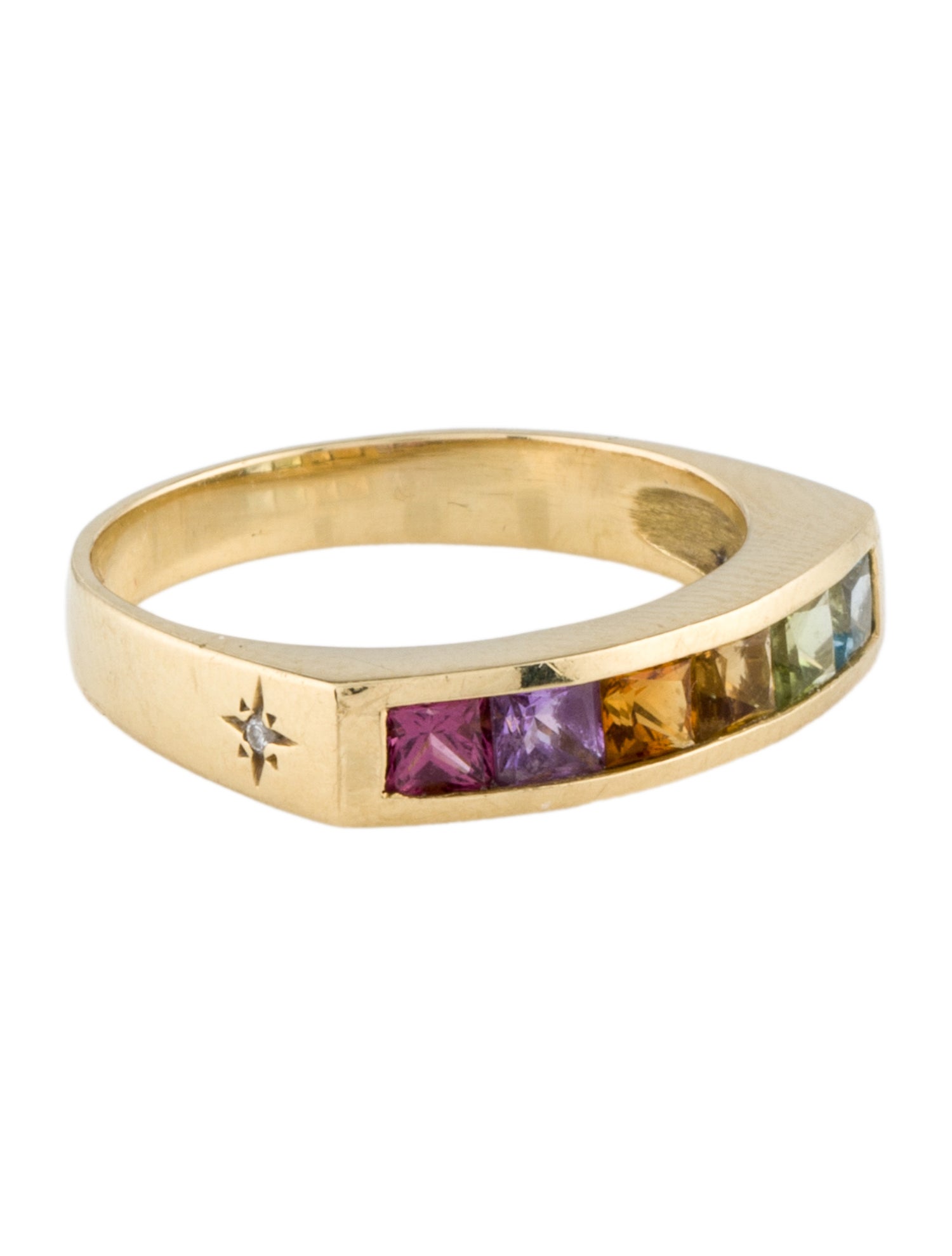 H.Stern 18K Multistone Rainbow Band - 18K Yellow Gold Band, Rings ...