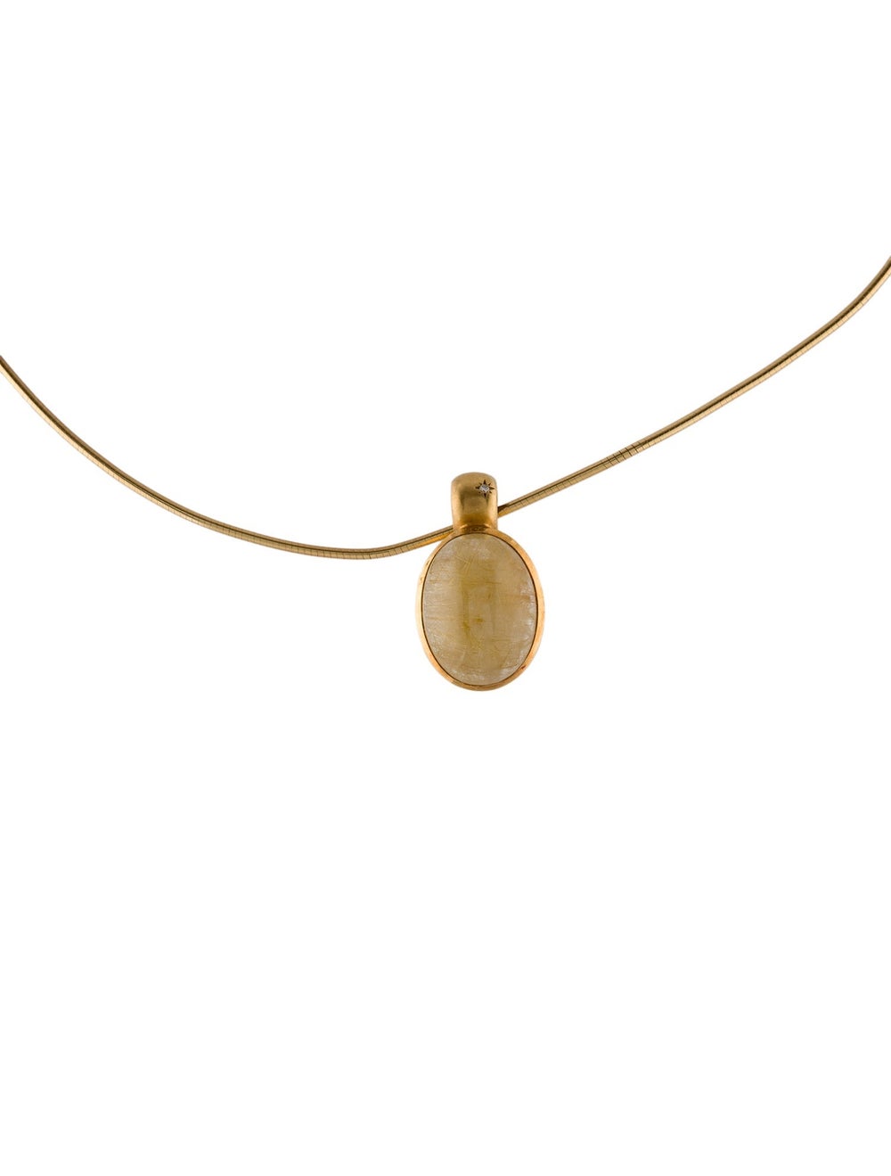 H.Stern 18K Rutilated Quartz Pendant Necklace - 18K Yellow Gold Pendant ...