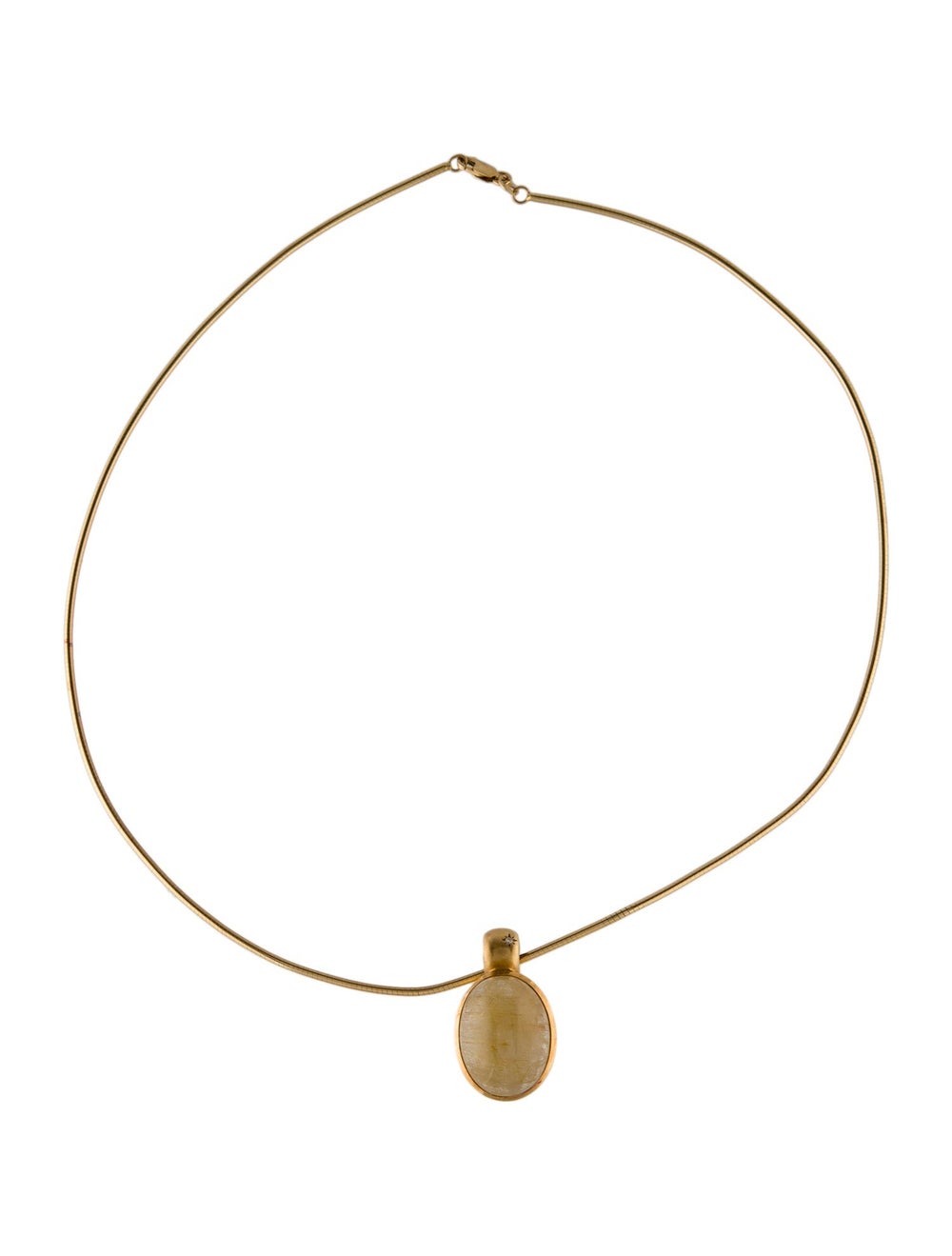 H.Stern 18K Rutilated Quartz Pendant Necklace - 18K Yellow Gold Pendant ...