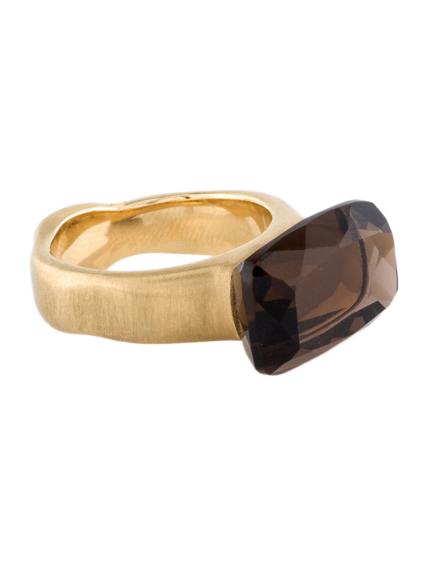 H.Stern 18K Smoky Quartz & Diamond Cocktail Ring - 18K Yellow Gold ...